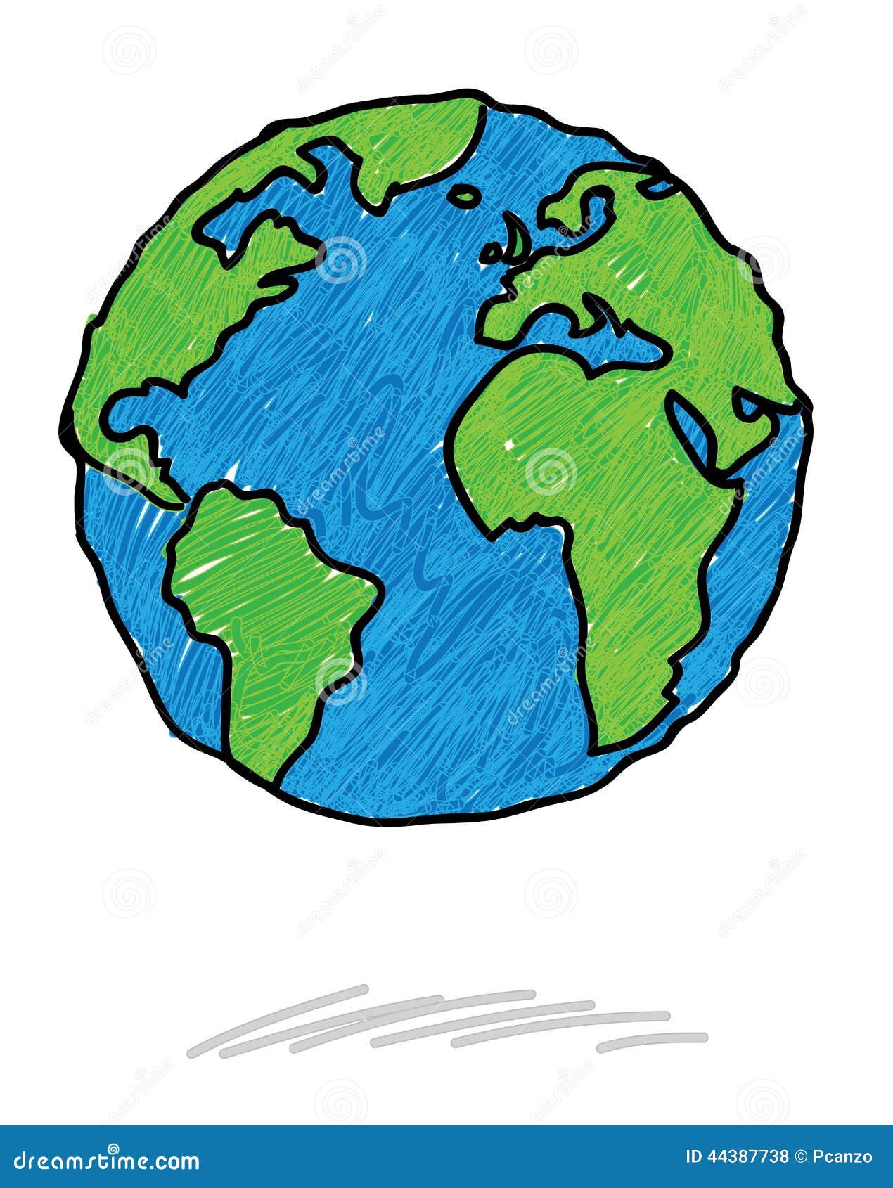 Earth scribble stock vector. Illustration of environment - 44387738