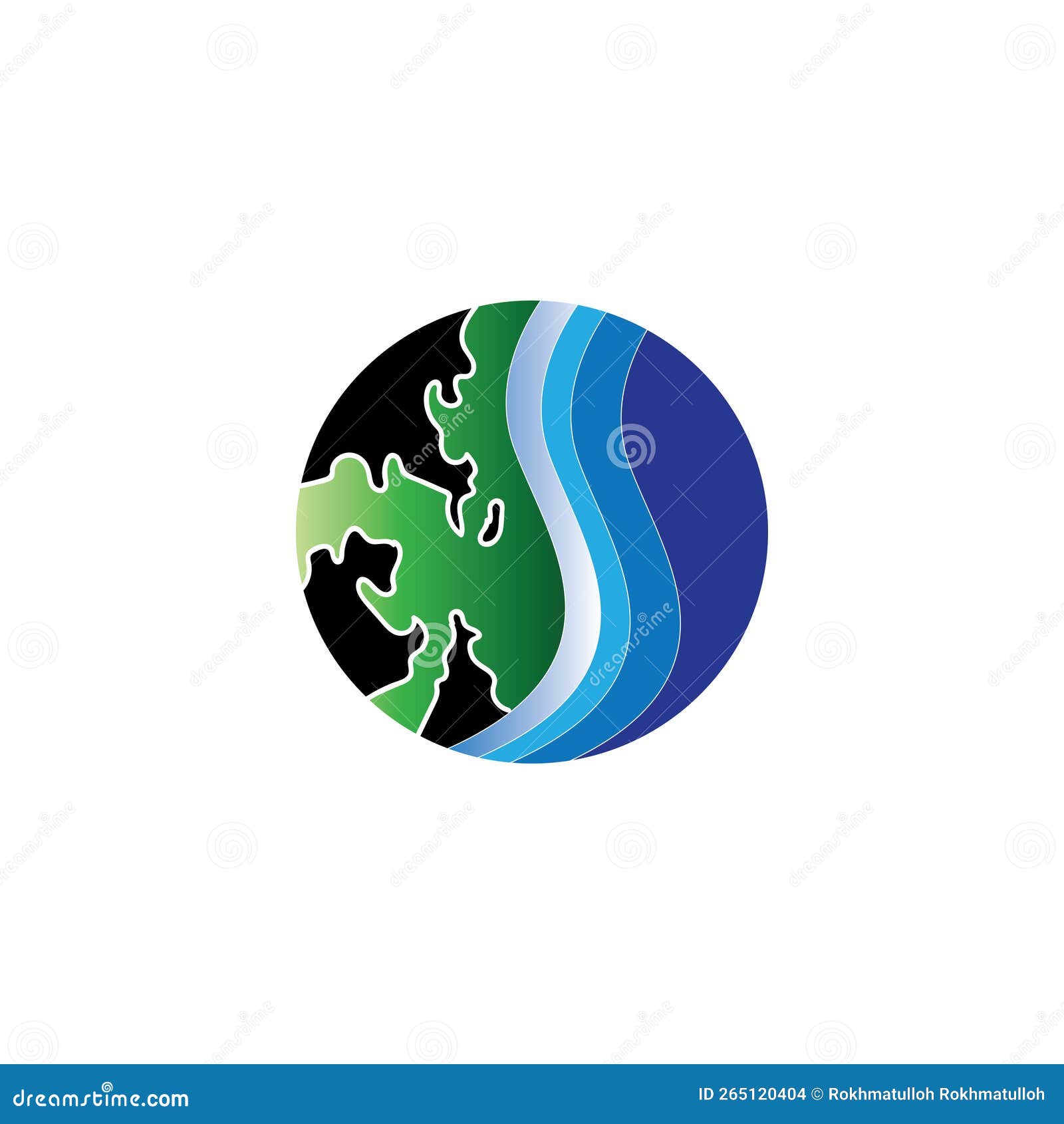 Earth Sea Logo Design Vector Illustration Stock Vector - Illustration ...