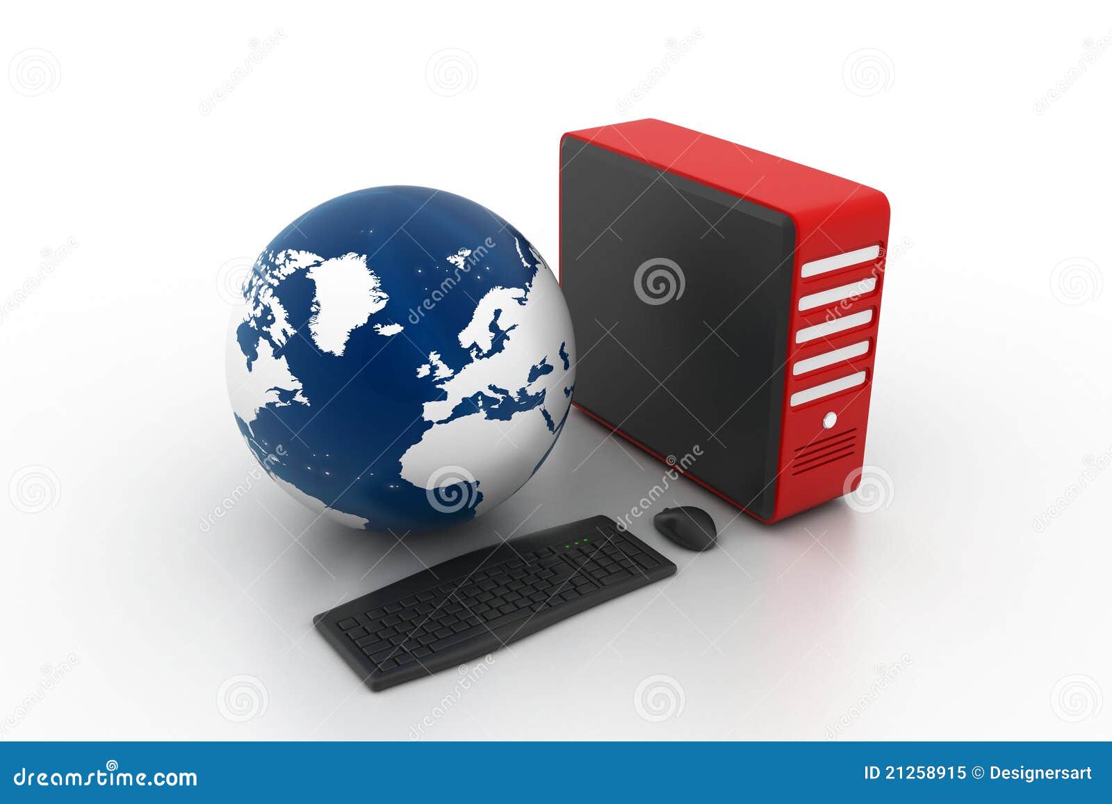 Earth with server stock illustration. Illustration of server - 21258915
