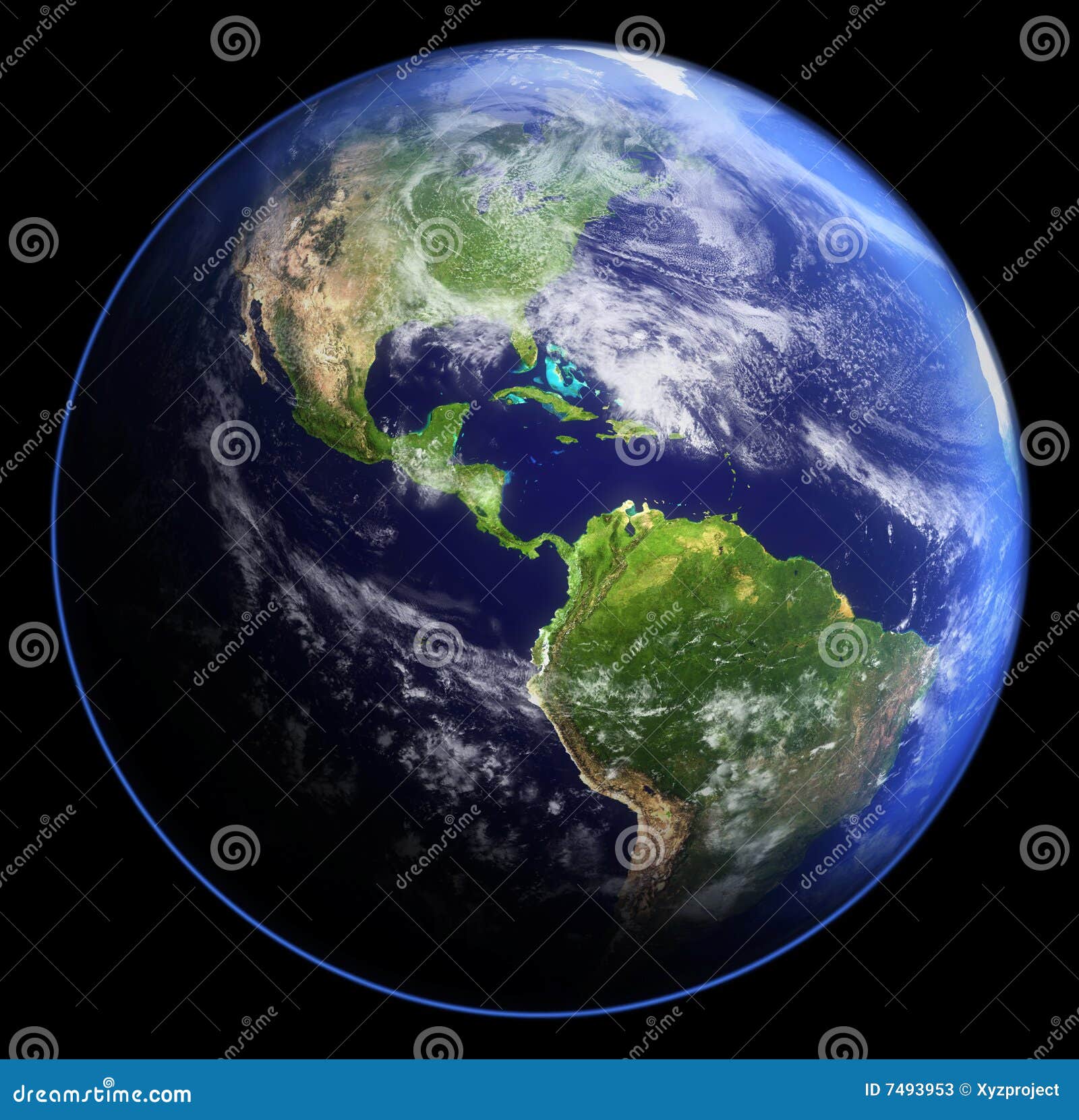 Earth in Shadow. 3d Rendering Stock Illustration - Illustration of ...