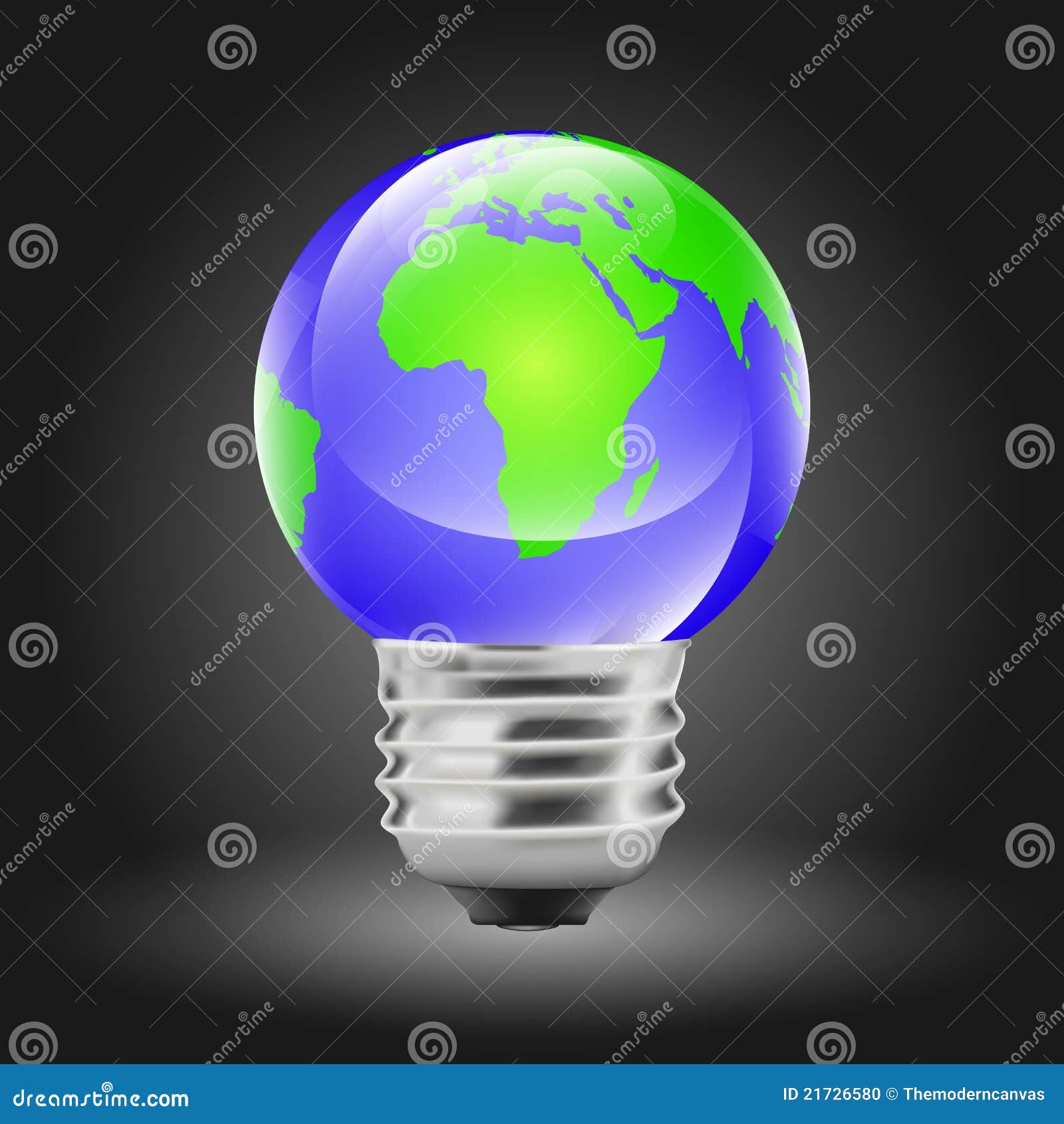 Earth Shaped Bulb stock vector. Illustration of electrical - 21726580
