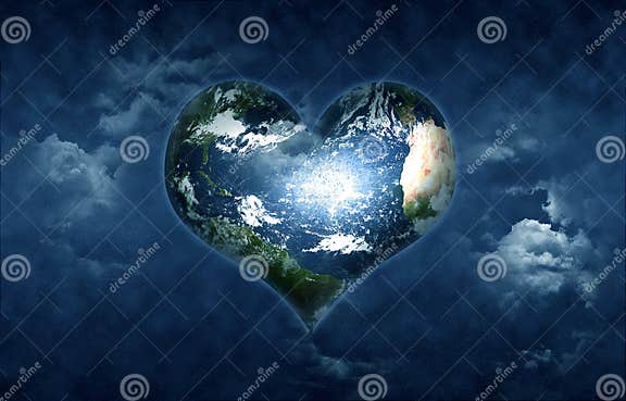 Earth shaped heart stock illustration. Illustration of healthy - 25844274