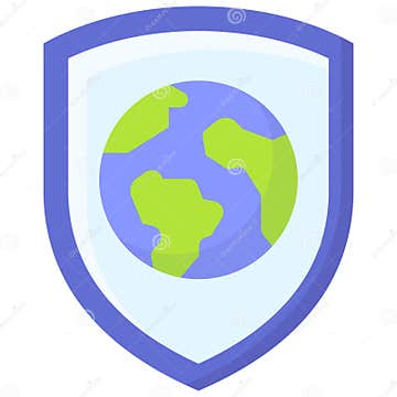 Earth Shield Icon, Earth Day Related Vector Stock Vector - Illustration ...