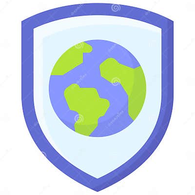 Earth Shield Icon, Earth Day Related Vector Stock Vector - Illustration ...