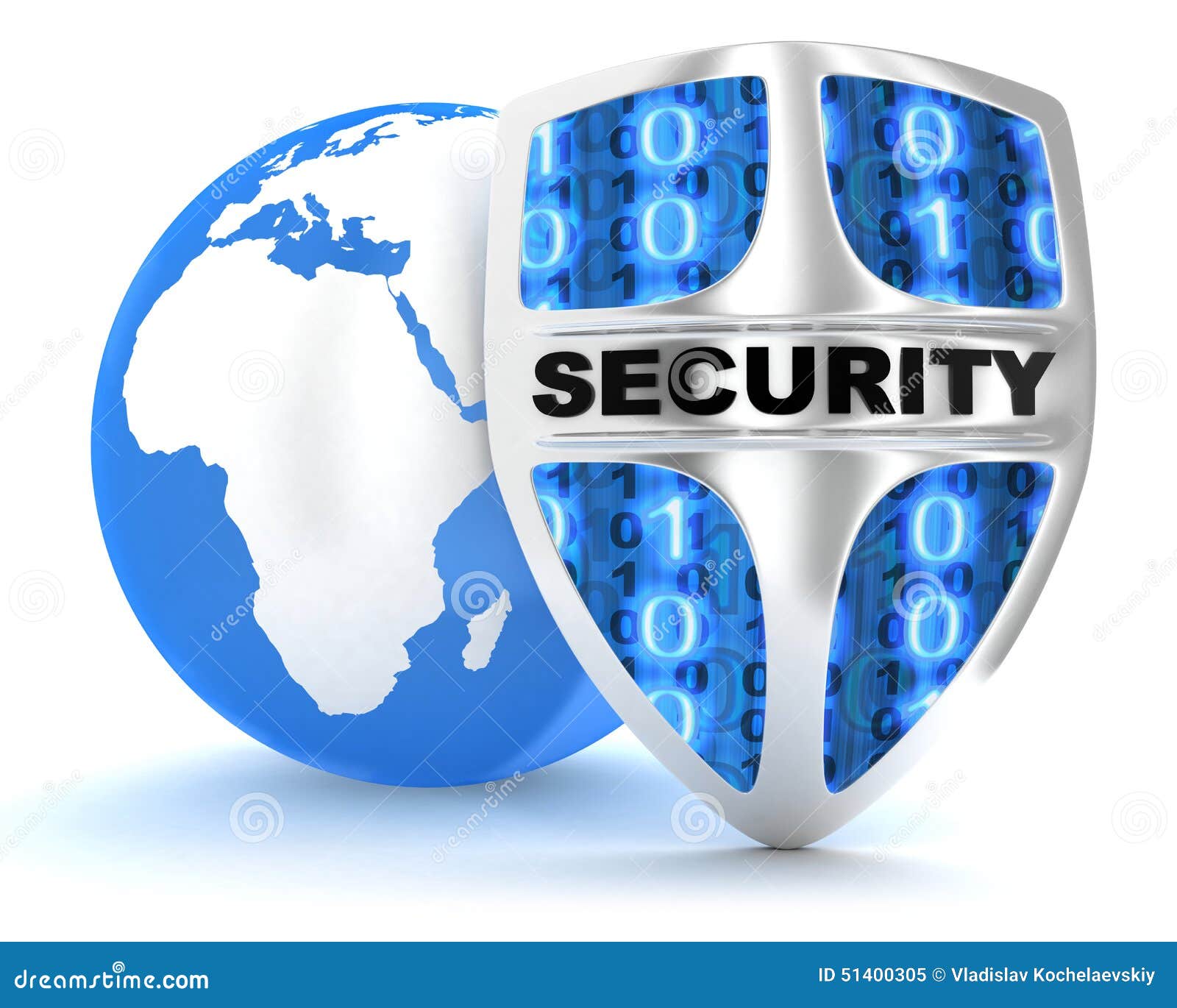 Earth and shield security stock illustration. Illustration of firewall ...