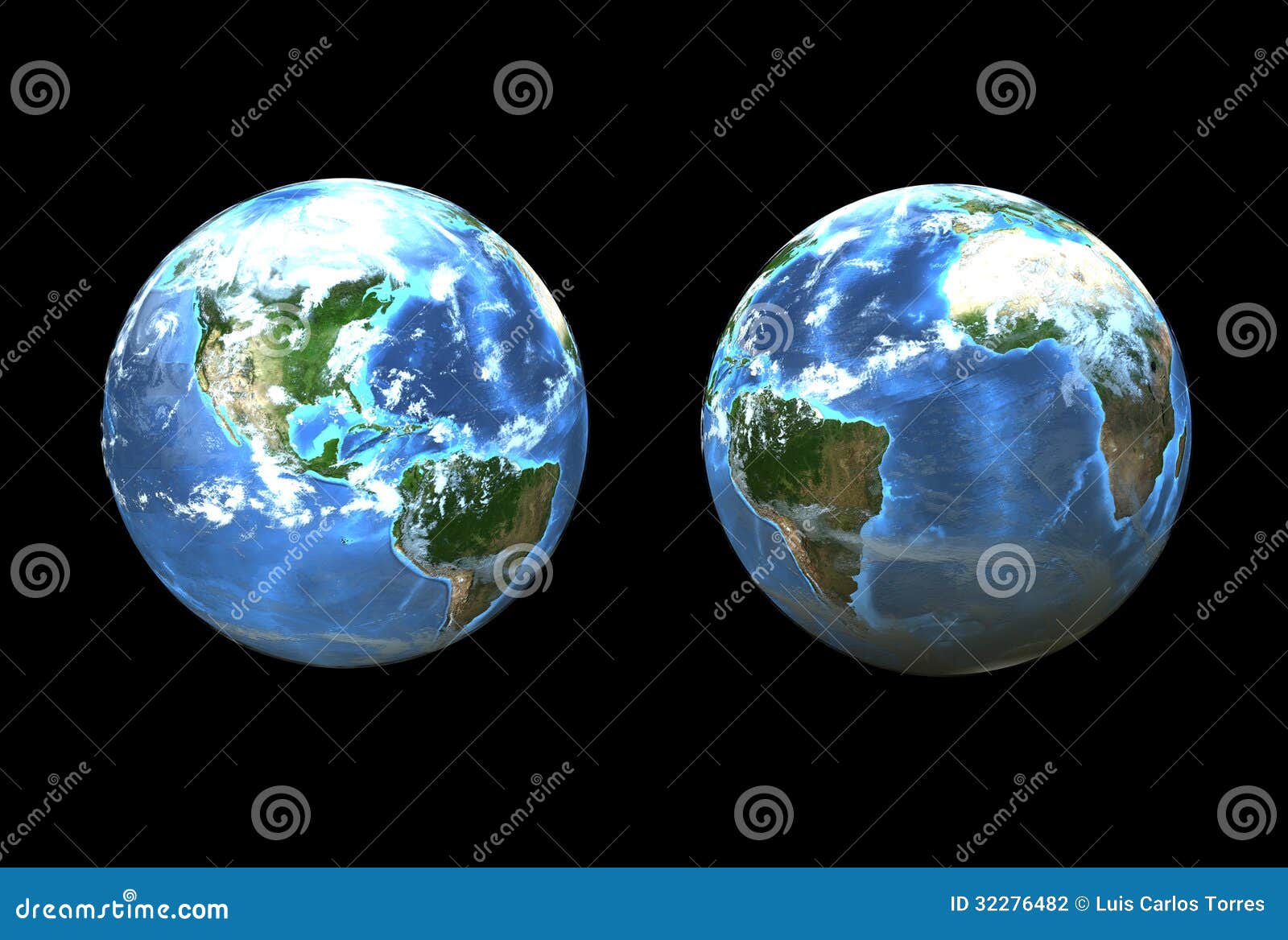 Earth sides (3D) stock photo. Image of side, earth, world - 32276482