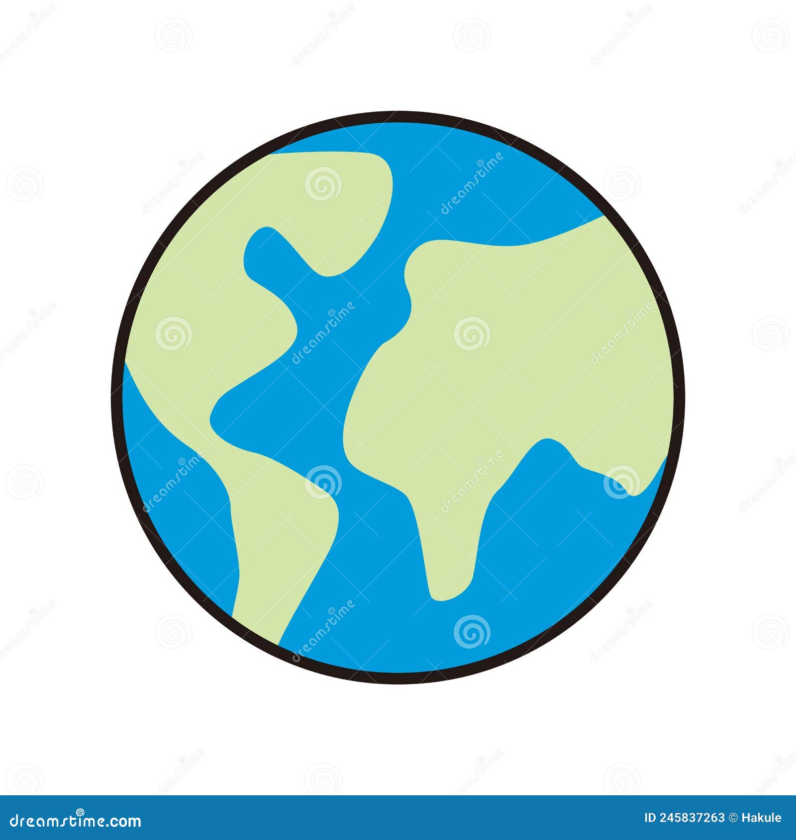 Earth Simple Flat Icon, Vector Illustration Stock Vector - Illustration ...