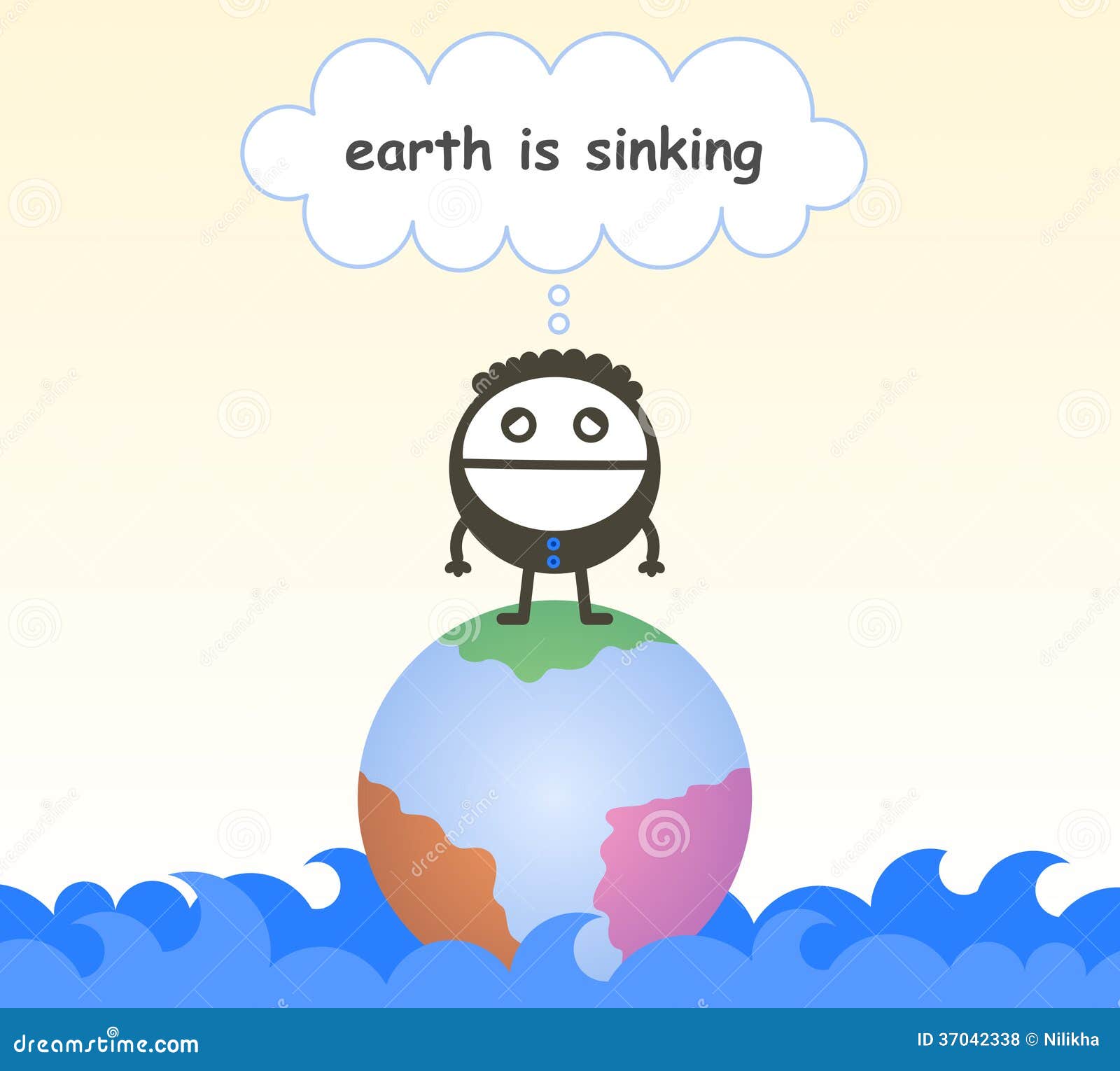 Earth sinking stock illustration. Illustration of global - 37042338