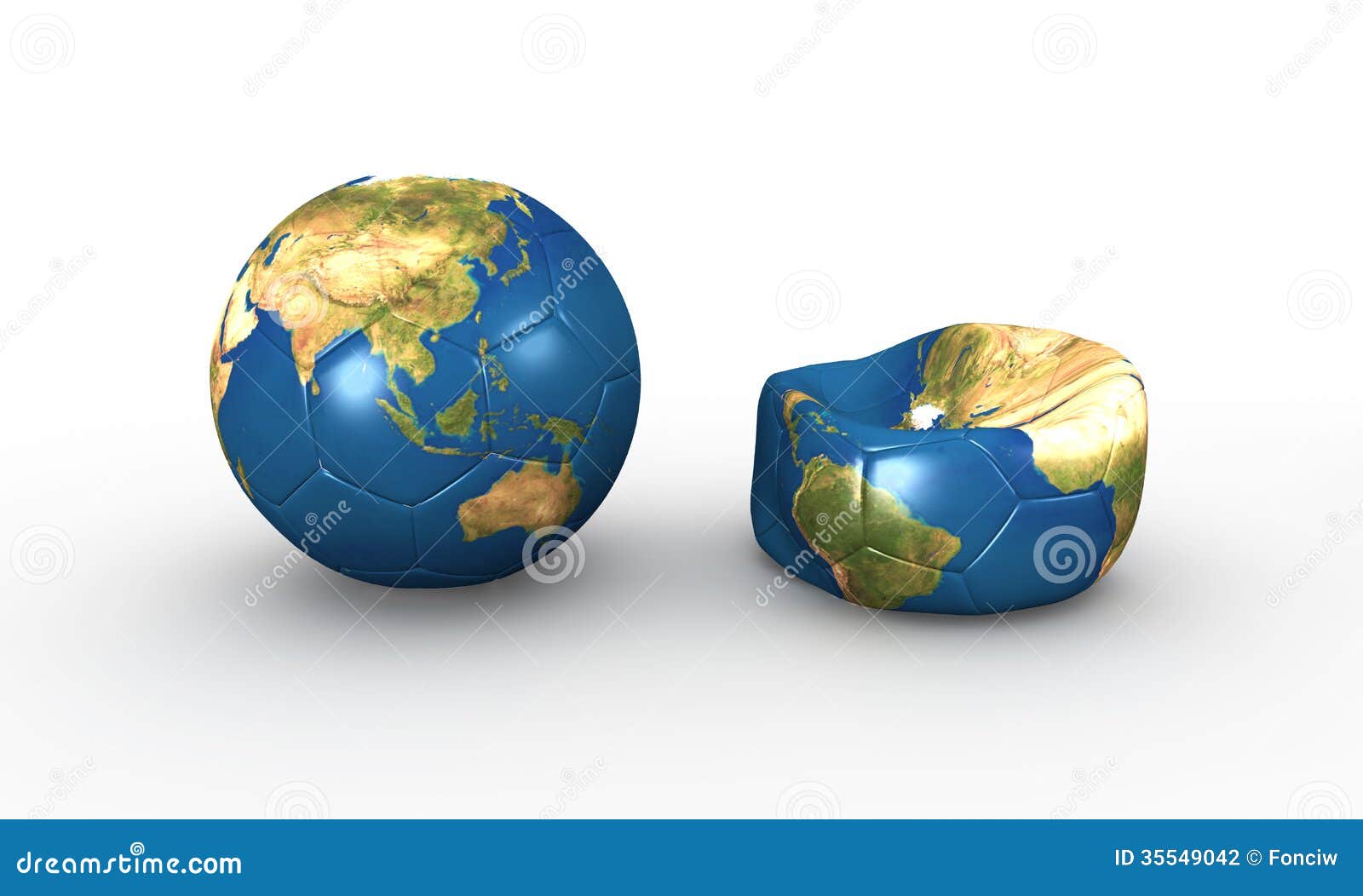 Old Deflated Soccer Ball Floating In The Ocean Royalty-Free Stock Image ...