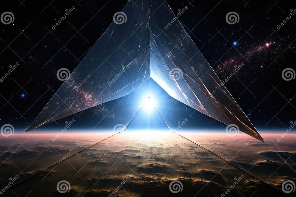 Earth from a Solar Sails Perspective Stock Image - Image of earth ...