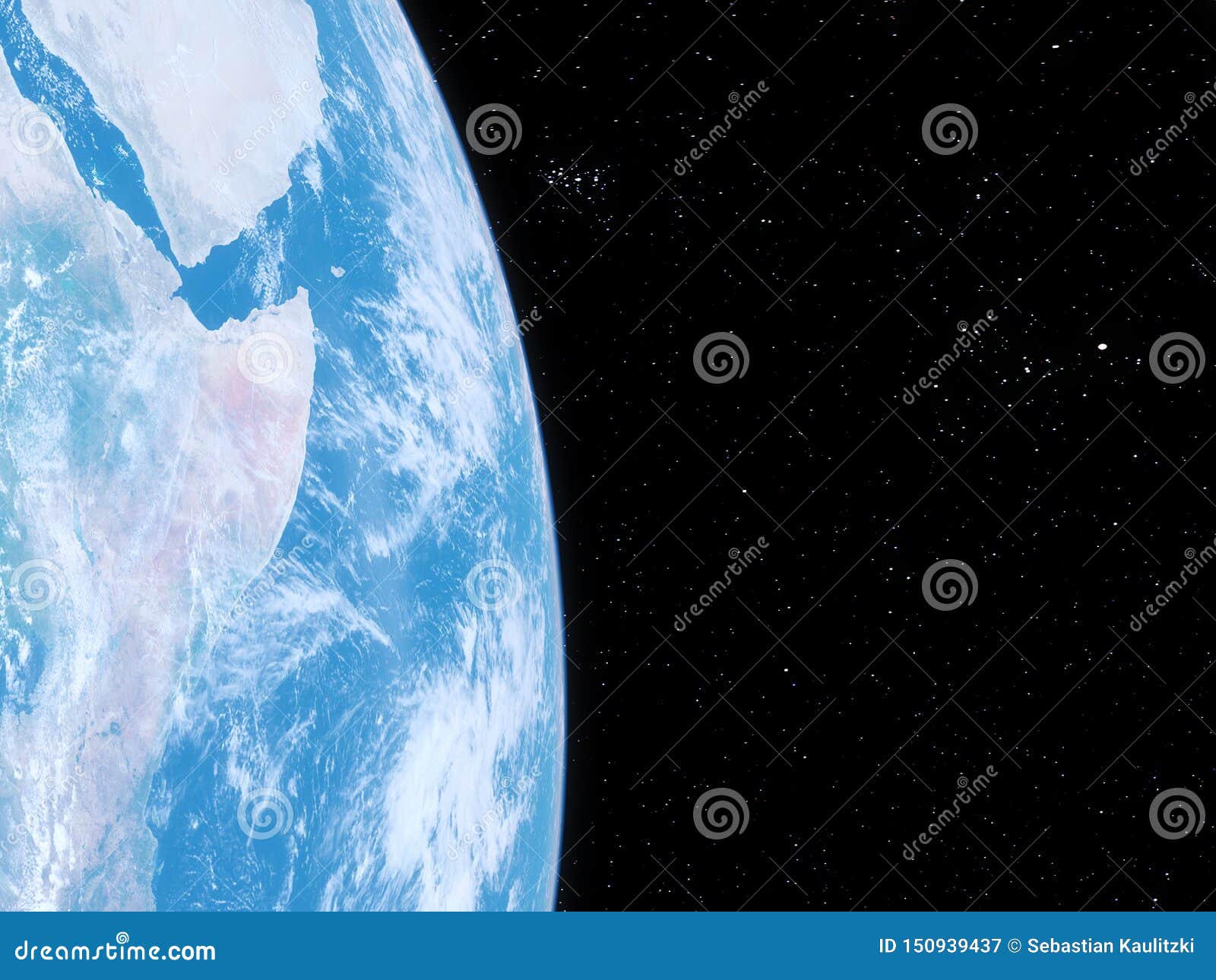 The earth from space stock illustration. Illustration of horizontal ...