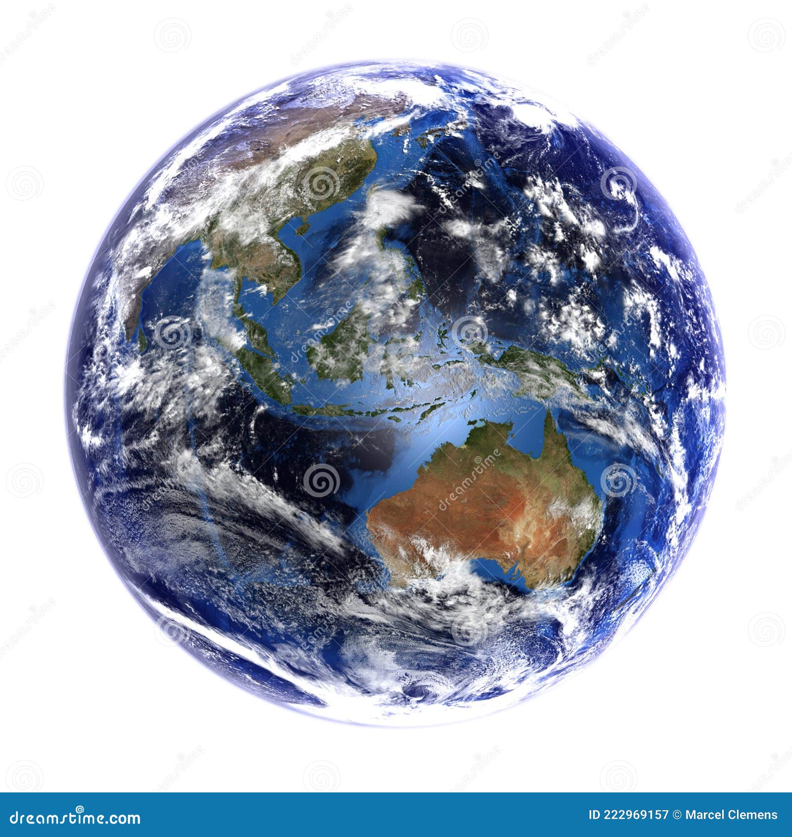 Earth from Space Showing Australia Stock Illustration - Illustration of ...