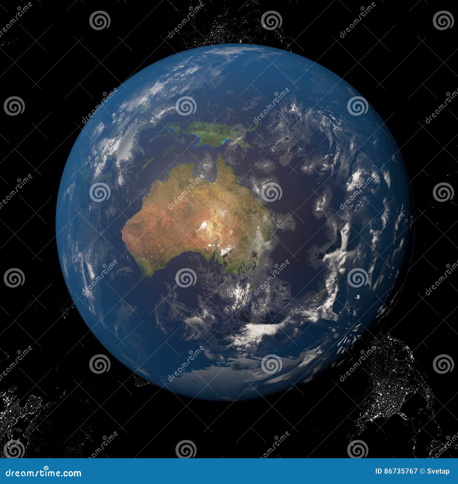 The Earth from Space Showing Australia and Indonesia. Other ...