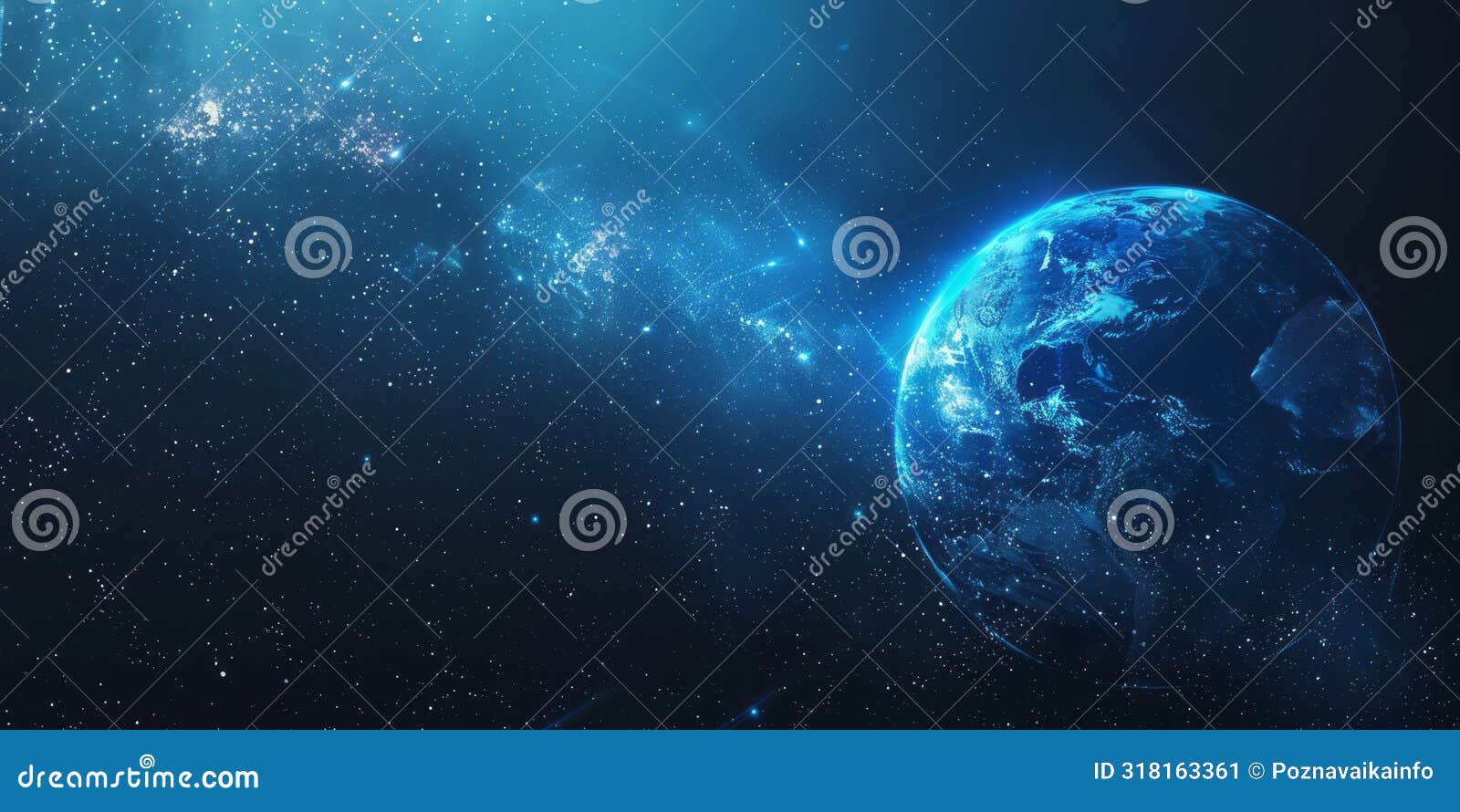 Earth from Space Showing the Global Internet Spread Around the World ...