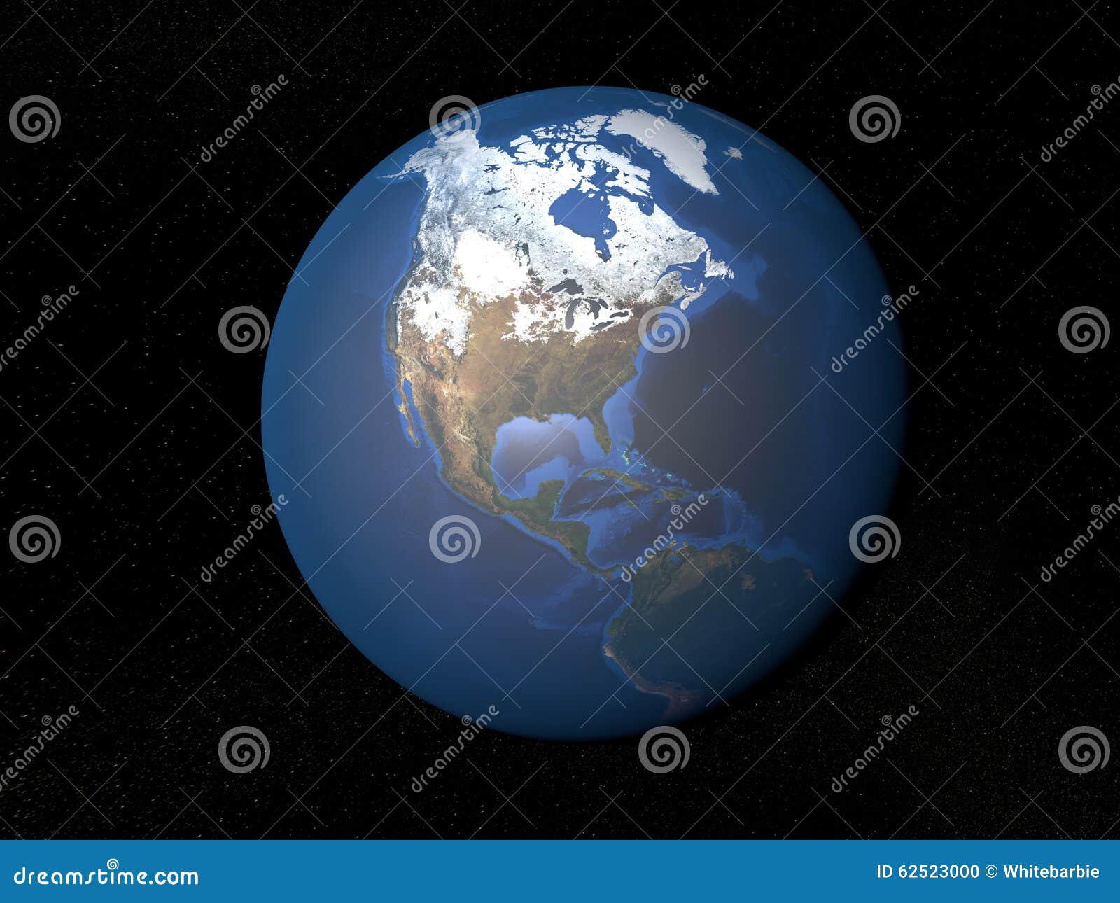 Earth from Space USA without Clouds Stock Illustration - Illustration ...
