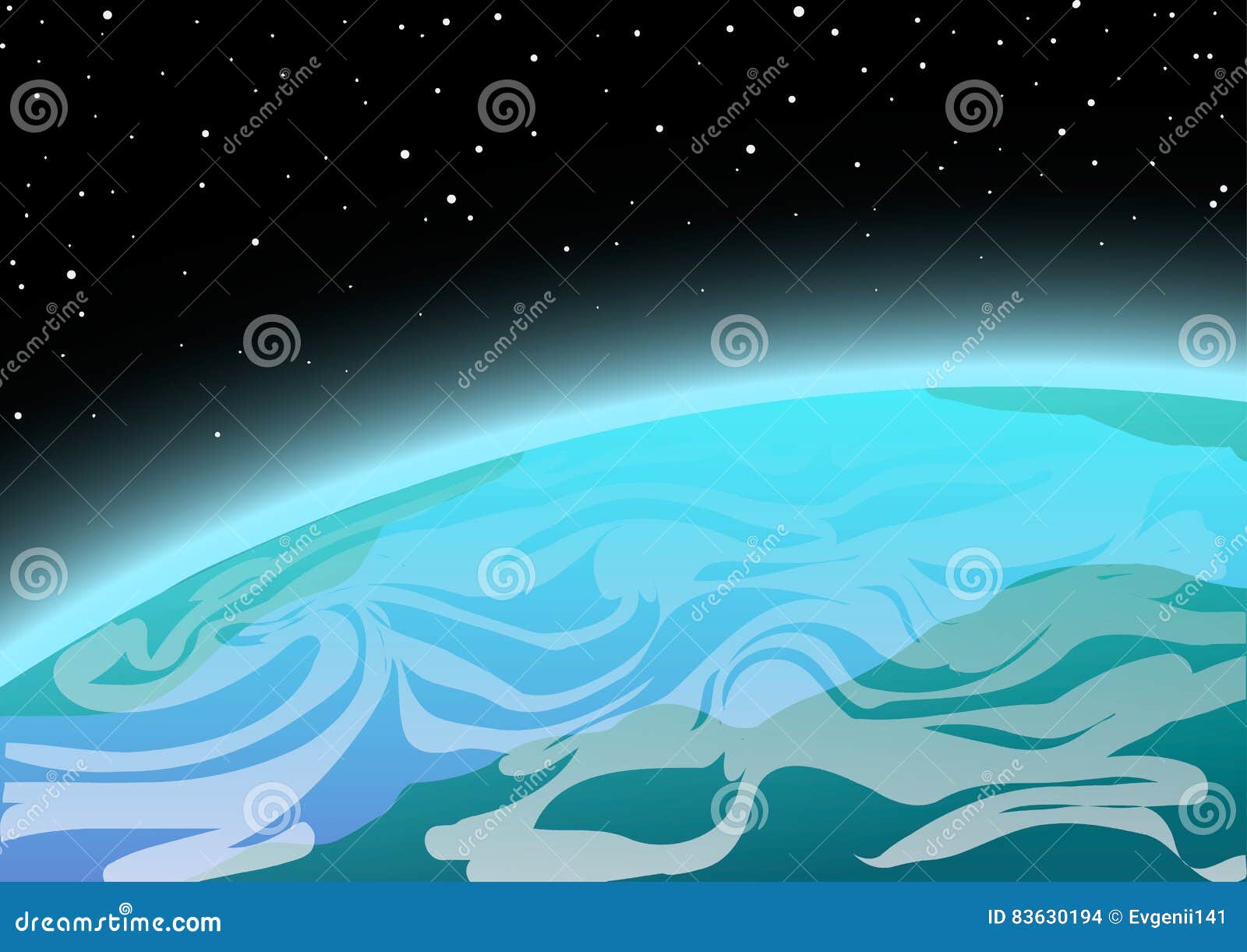 Earth from Space. stock vector. Illustration of view - 83630194