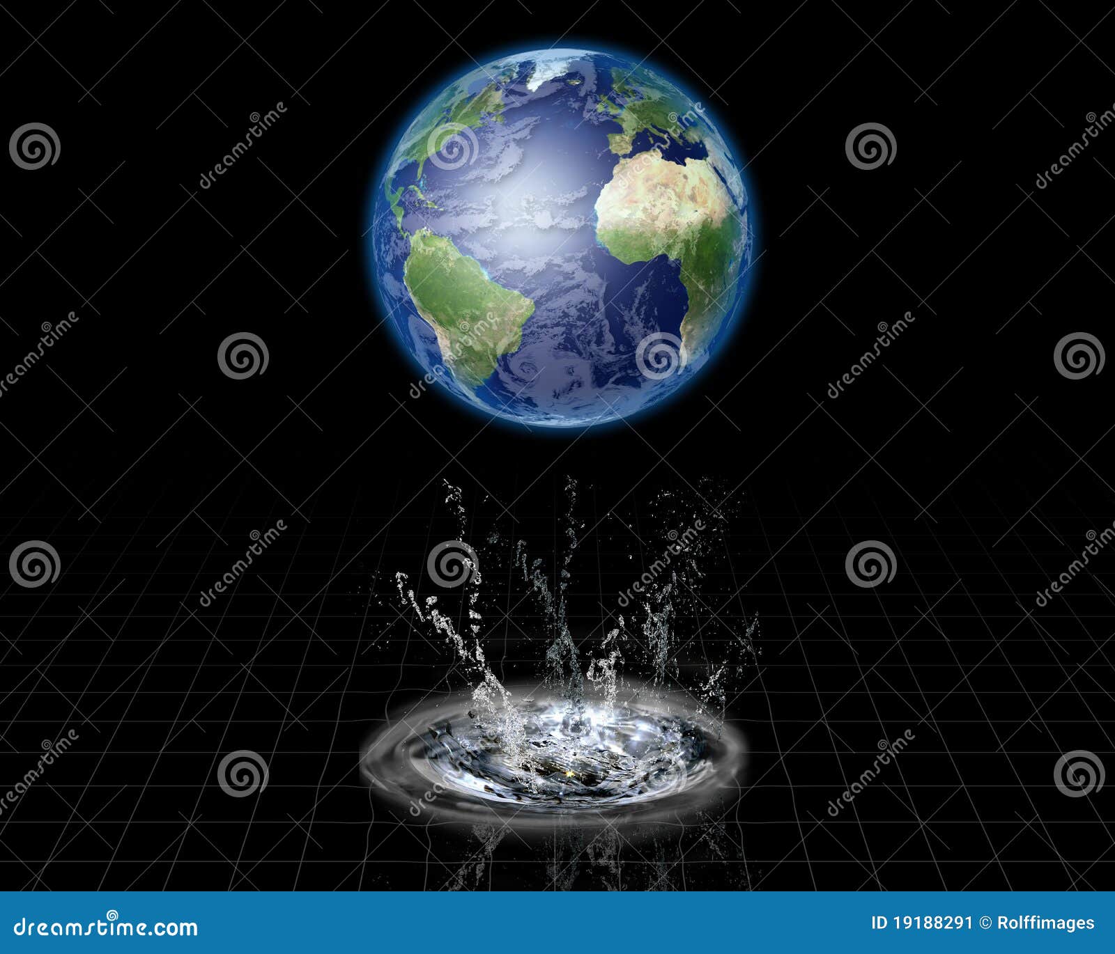 Earth Splash stock illustration. Illustration of nature - 19188291
