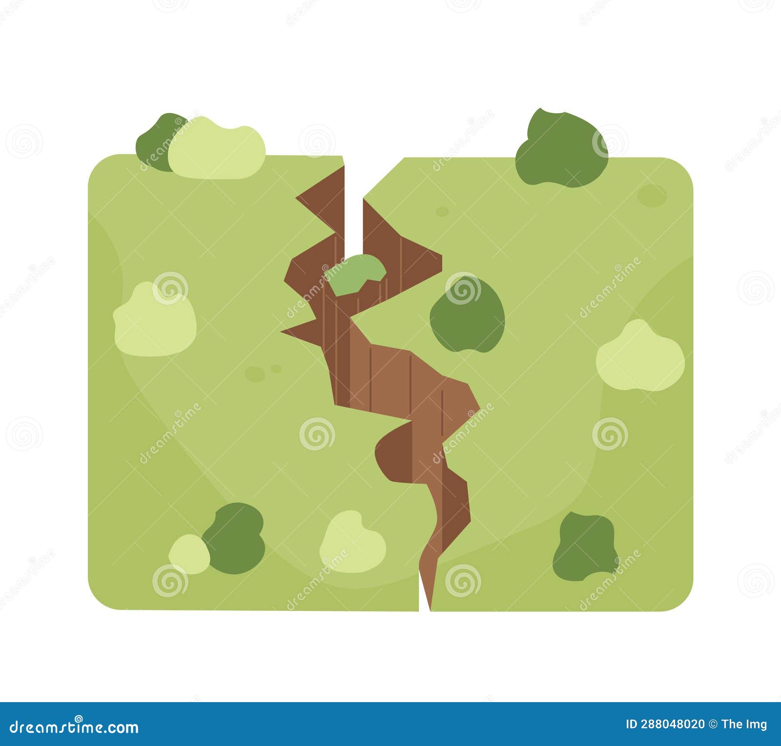 Earth Split Semi Flat Colour Vector Object Stock Vector - Illustration ...