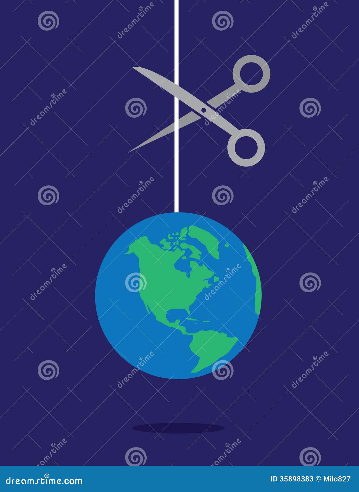 Earth String Scissors stock vector. Illustration of dominate - 35898383
