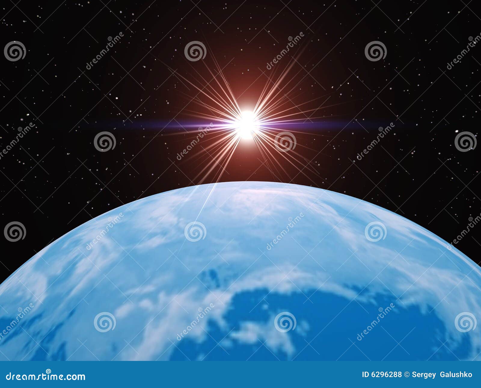 Earth and sun stock illustration. Illustration of surface - 6296288