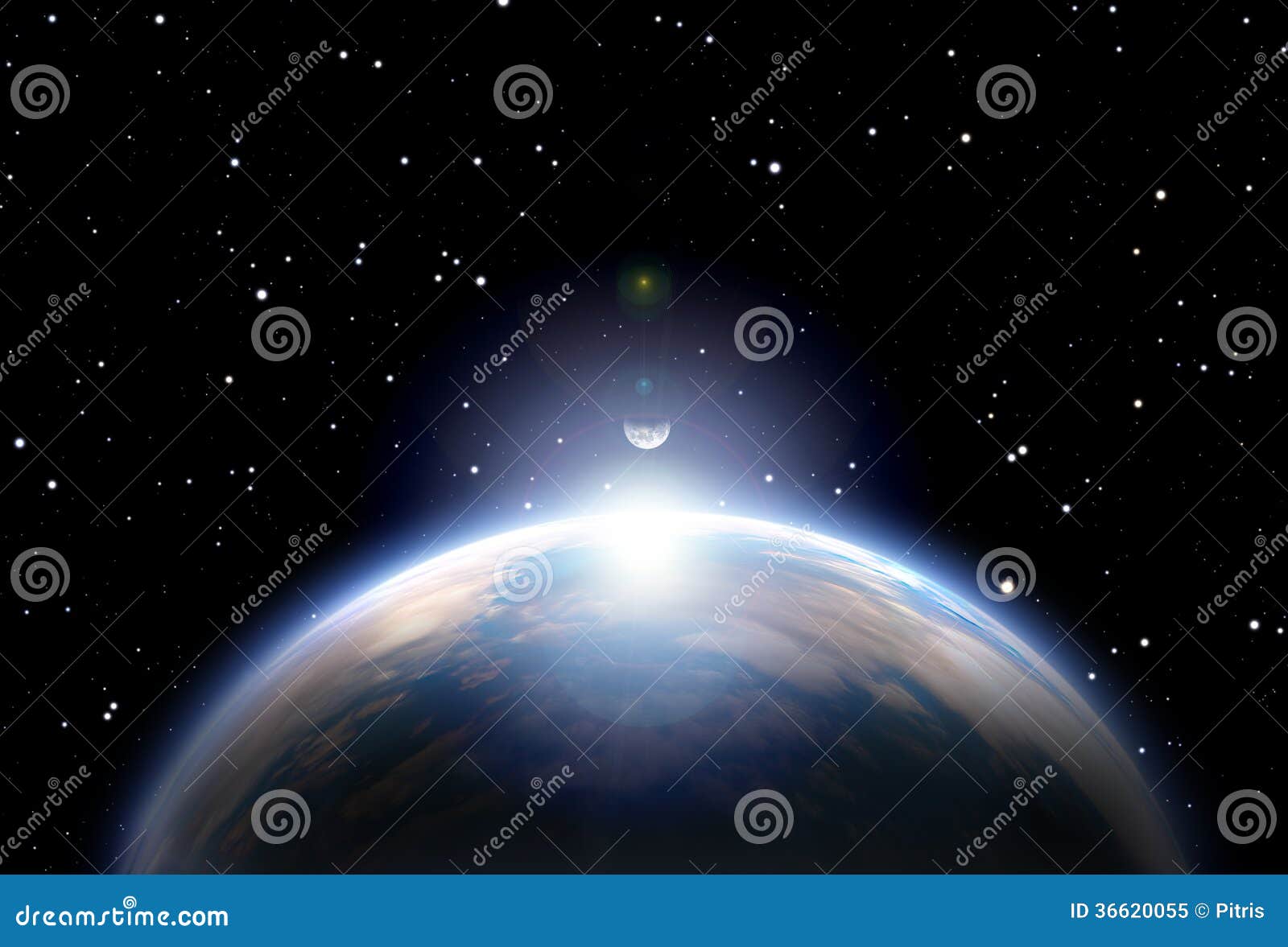 Earth and Sun. stock illustration. Illustration of astronomy - 36620055