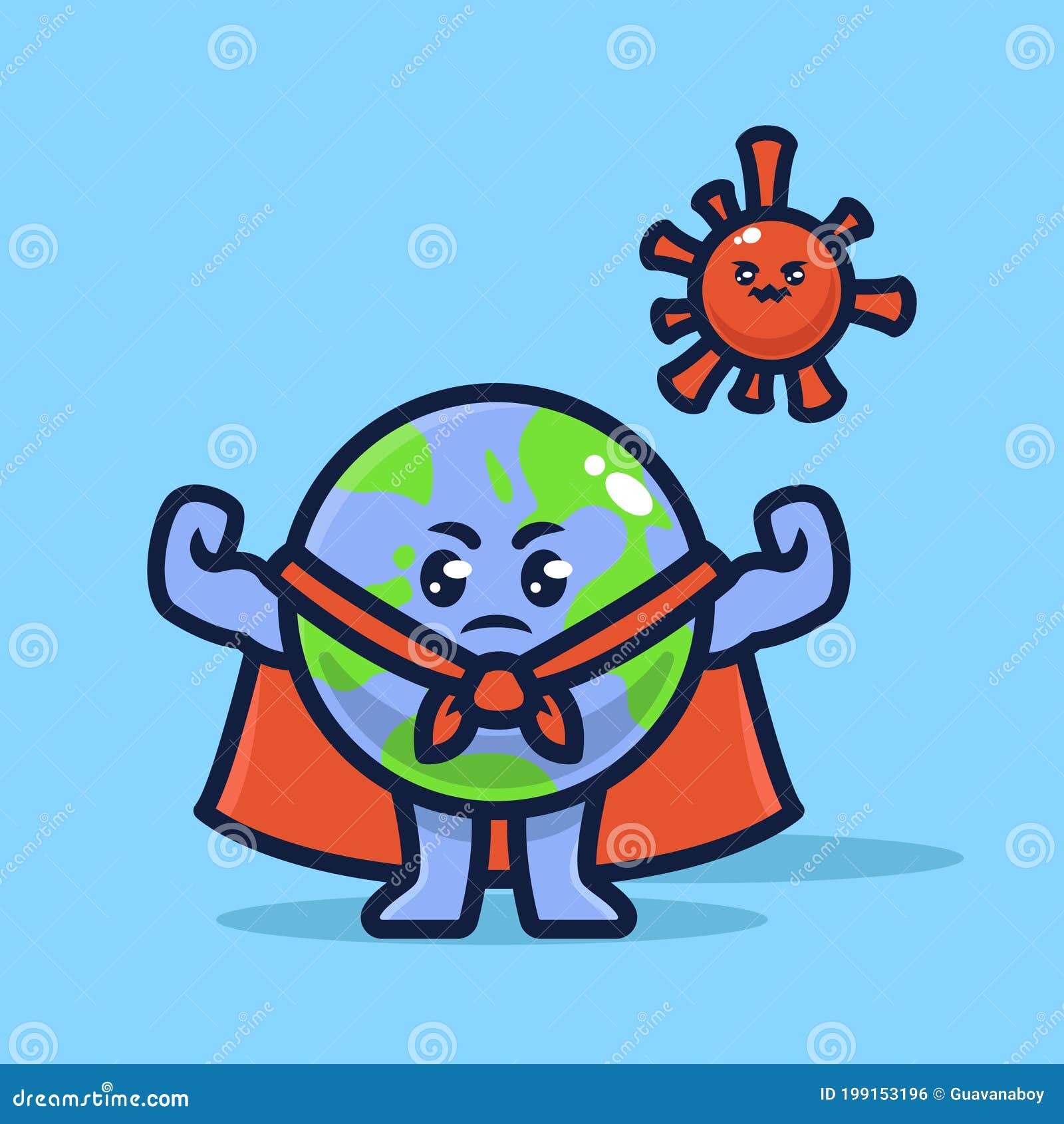 Strong Earth Vector Cartoon Illustration | CartoonDealer.com #214449641