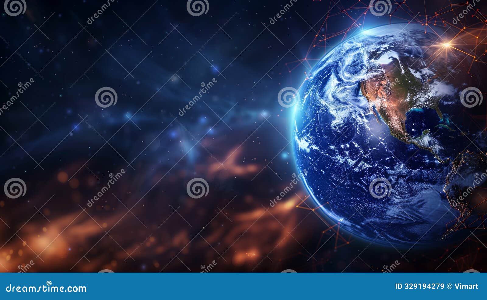 The Earth Suspended in Outer Space. Starry Night Backdrop Featuring ...