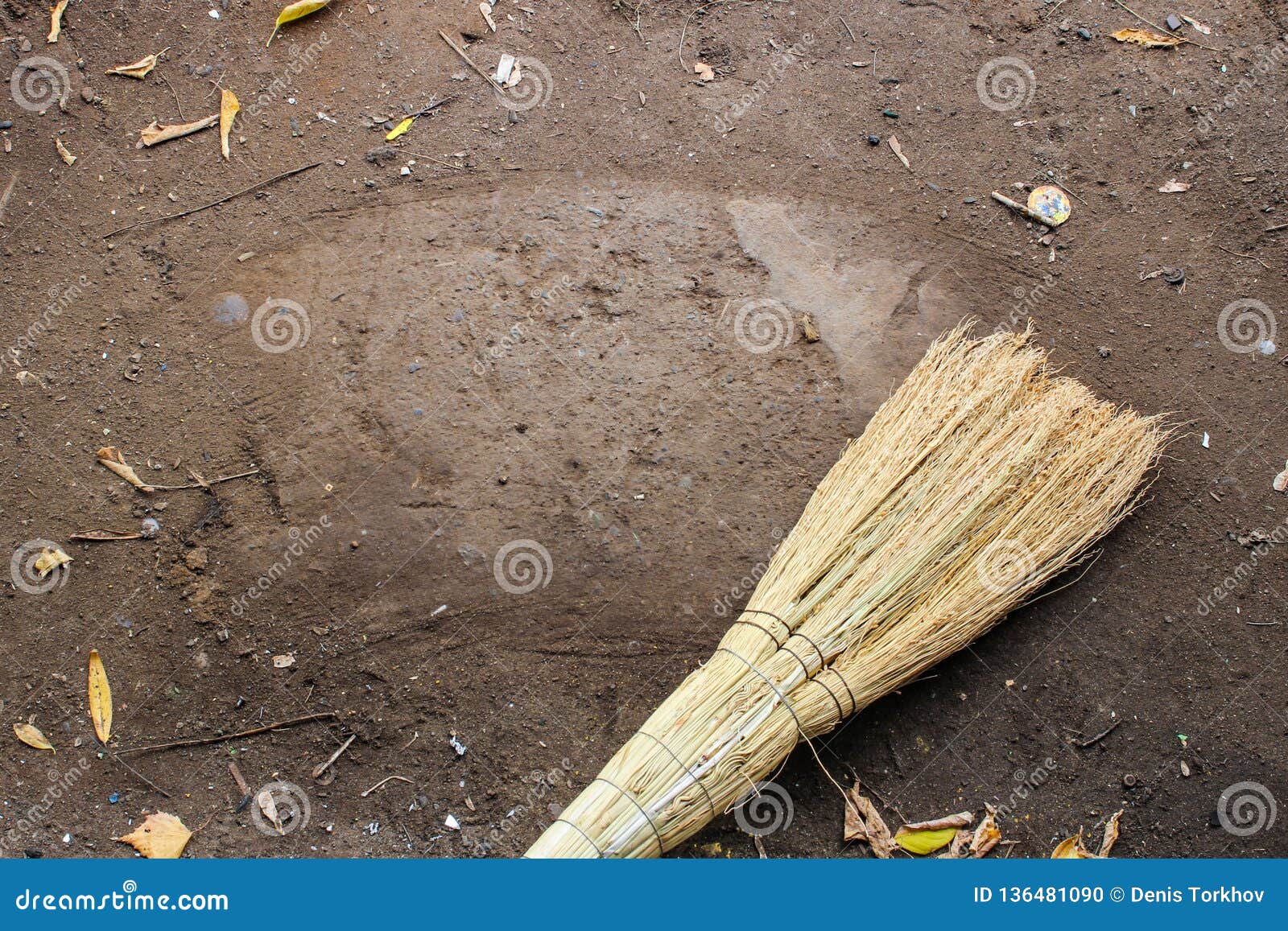 The Earth is Swept with a Broom for Copy-space Stock Photo - Image of ...