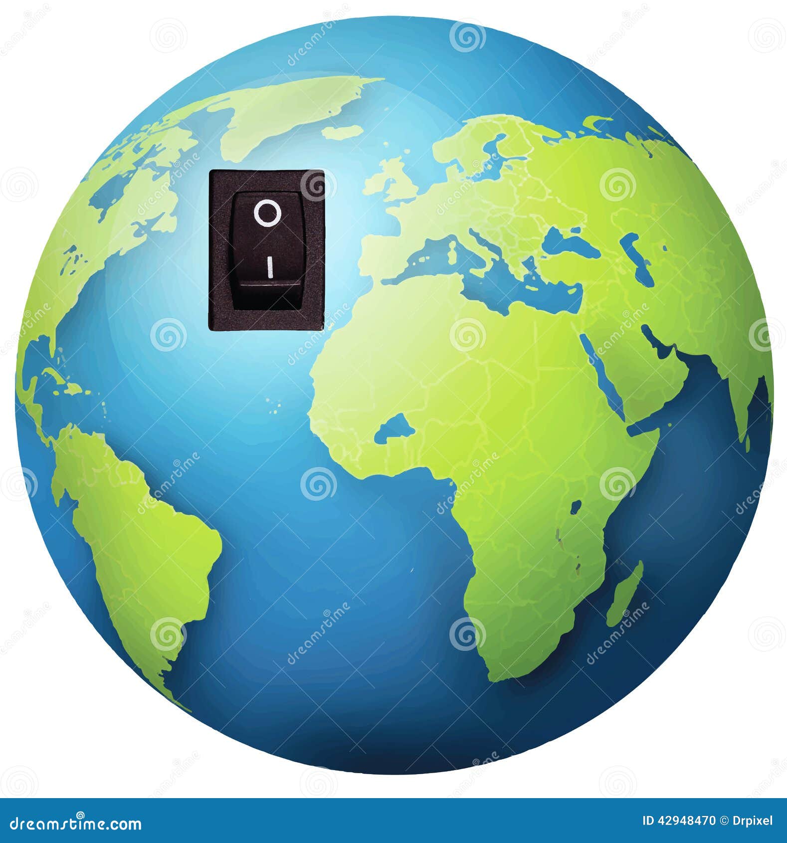 Earth switch concept stock illustration. Illustration of fiction - 42948470