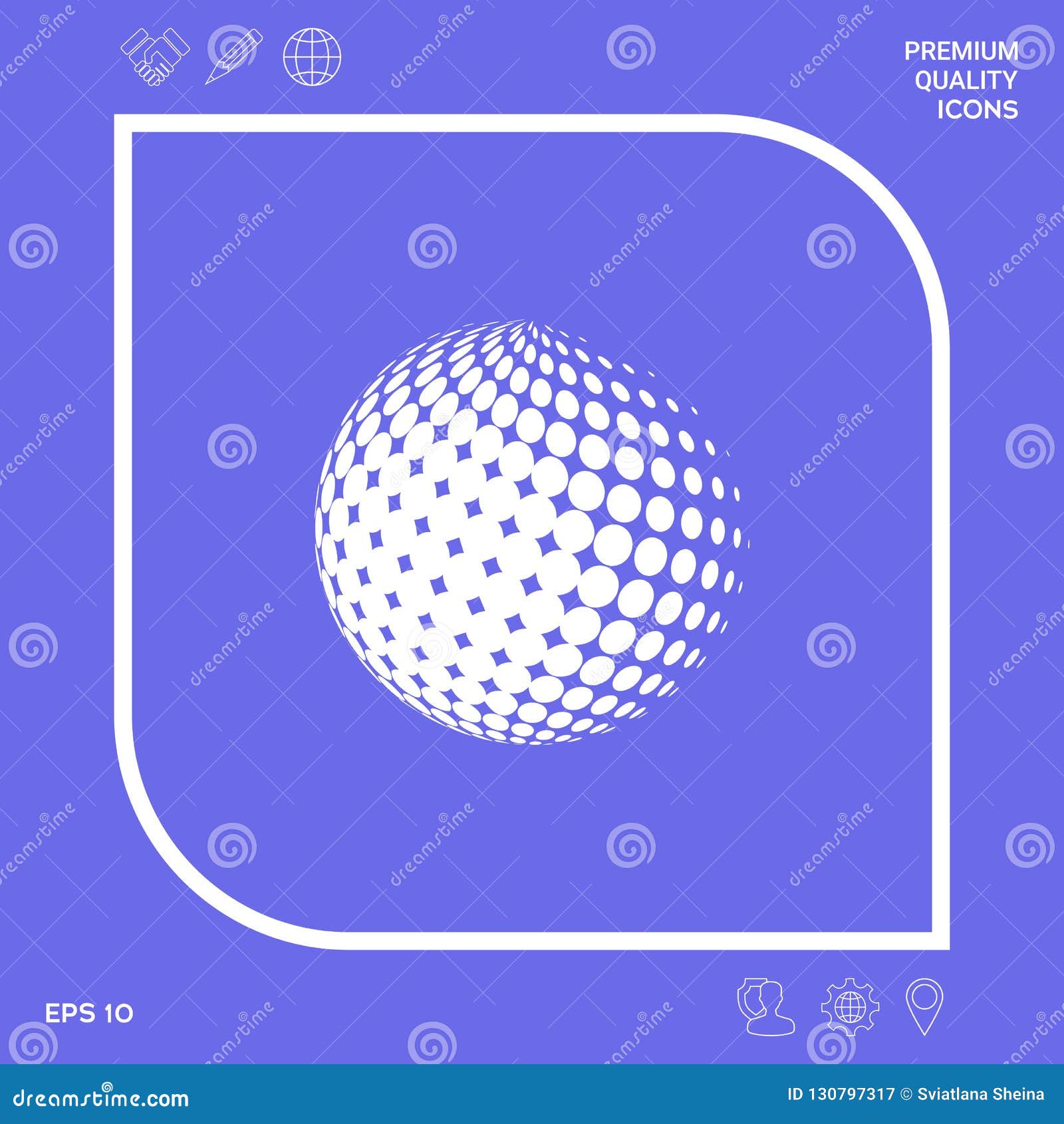 Earth Symbol - Logo. Graphic Elements for Your Design Stock Vector ...