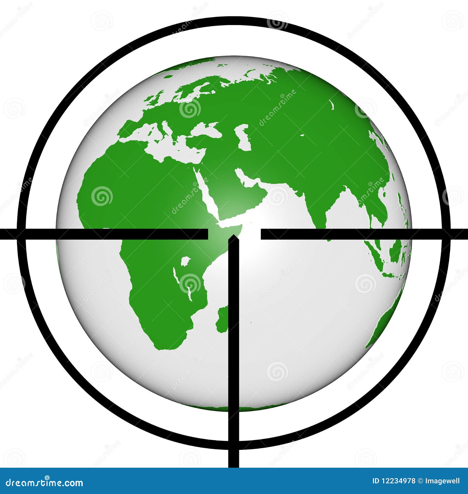Earth target stock illustration. Illustration of nature - 12234978