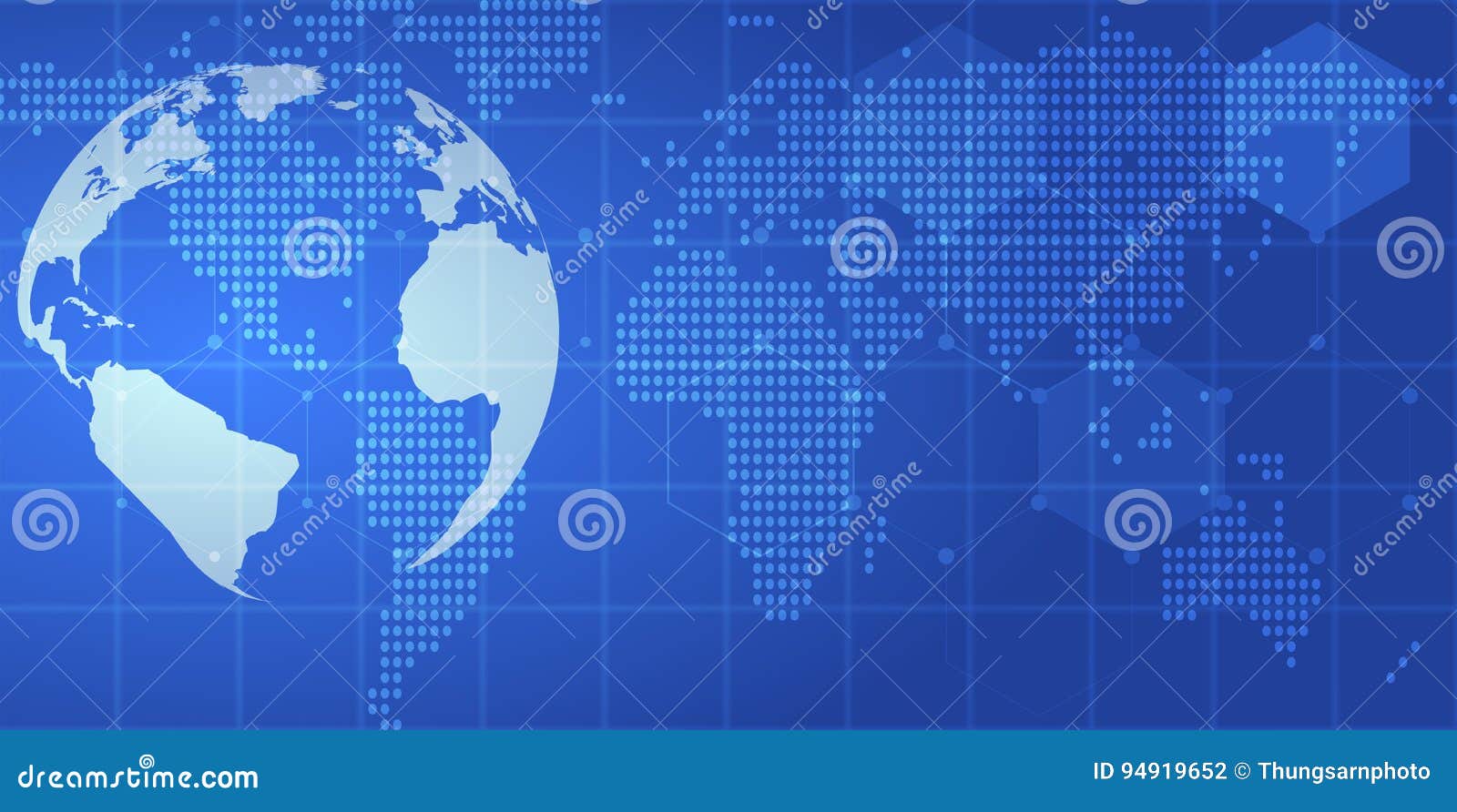 Earth Technology Background on Blue Background Stock Vector ...