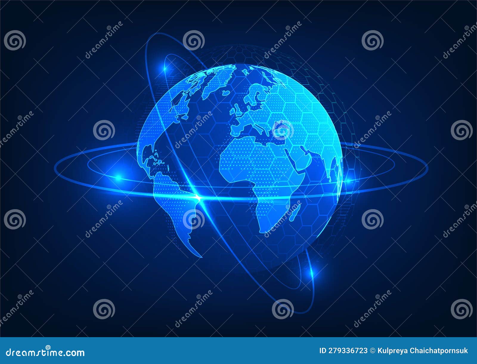 Earth Technology Background Refers To the Internet Network System that ...