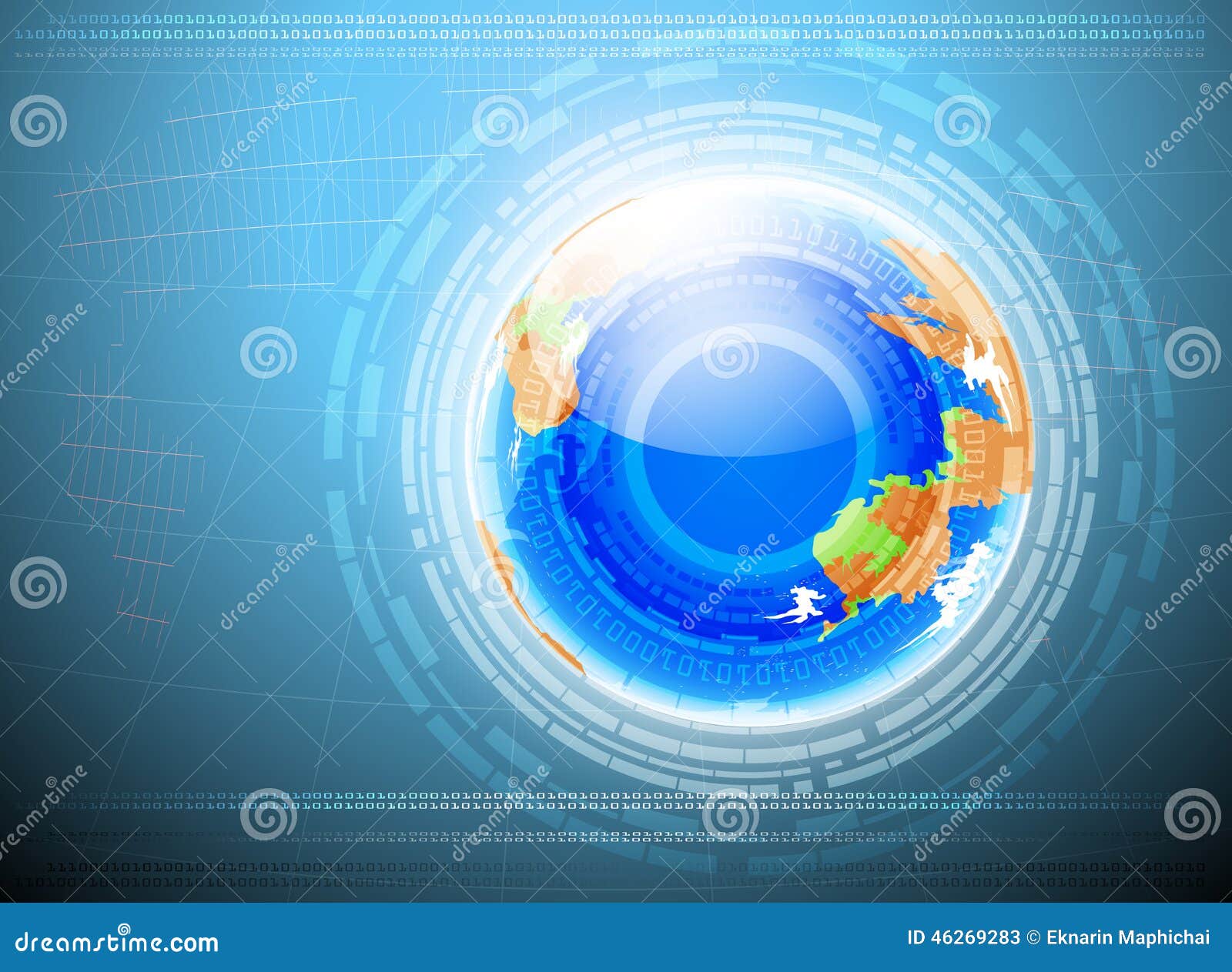 Earth technology stock illustration. Illustration of globalization ...