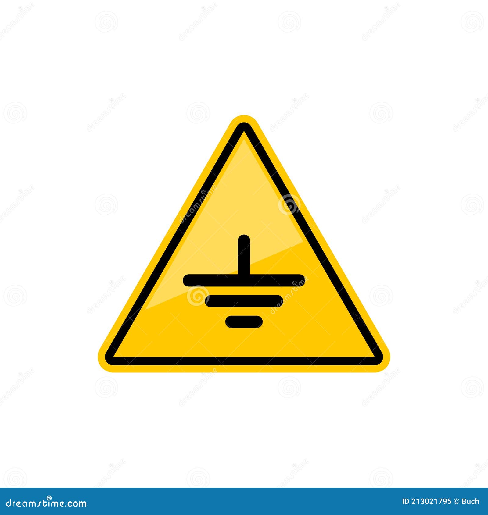 Earth Terminal Electric Grounding Isolate Triangle Stock Vector ...