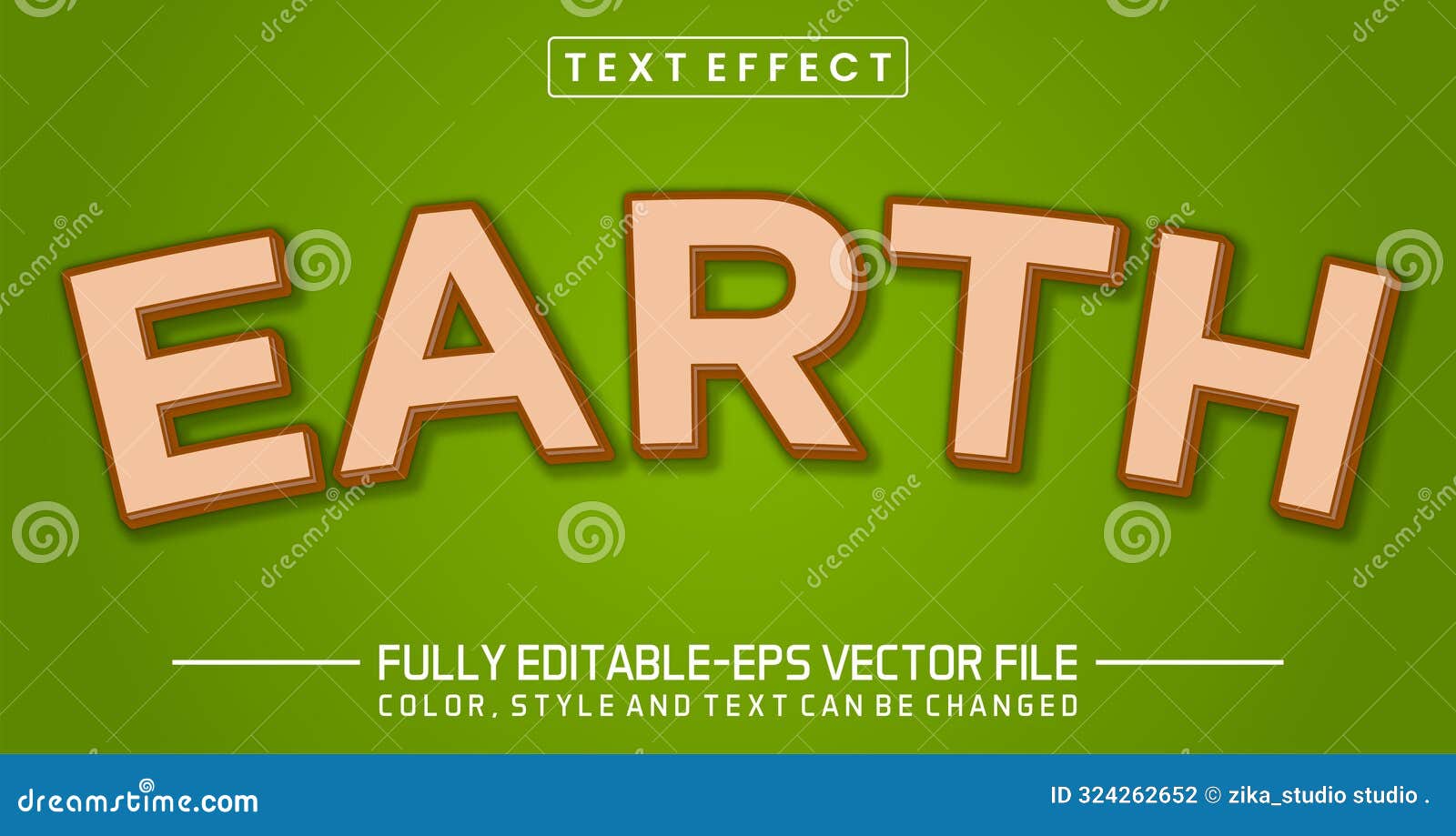 Earth Text Editable Style Effect Stock Illustration - Illustration of ...