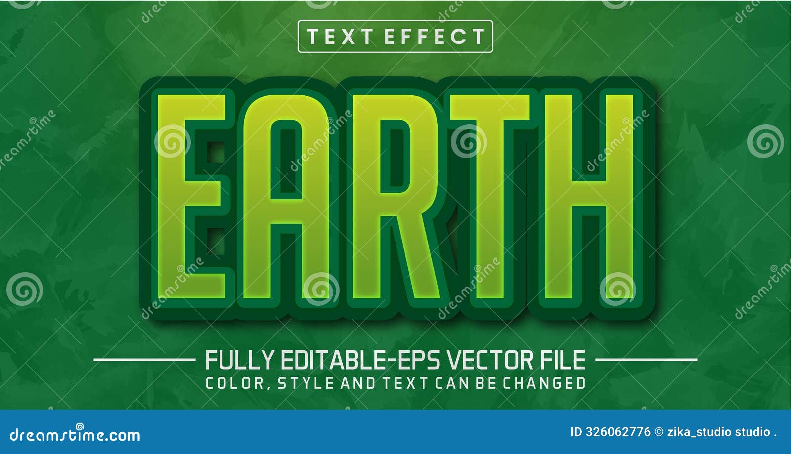 Earth Text Editable Style Effect Stock Illustration - Illustration of ...