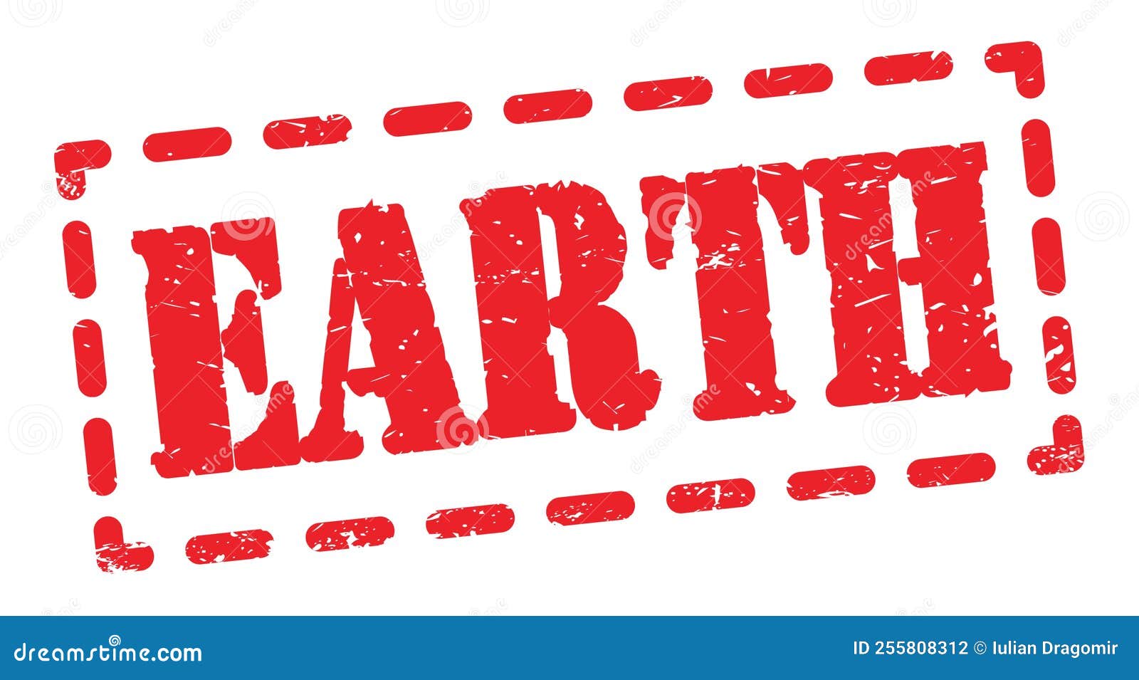 EARTH Text Written on Red Stamp Sign Stock Illustration - Illustration ...