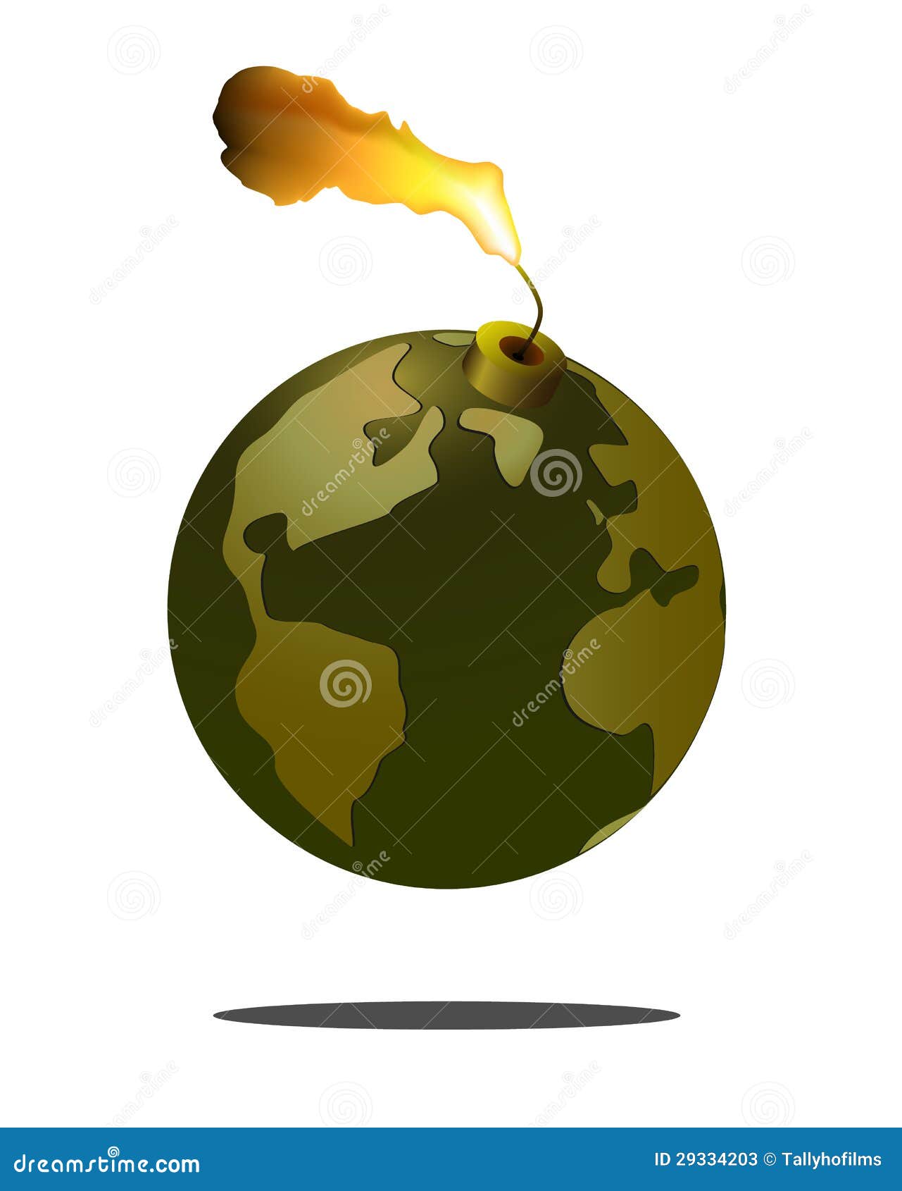 Earth Time Bomb stock illustration. Illustration of danger - 29334203