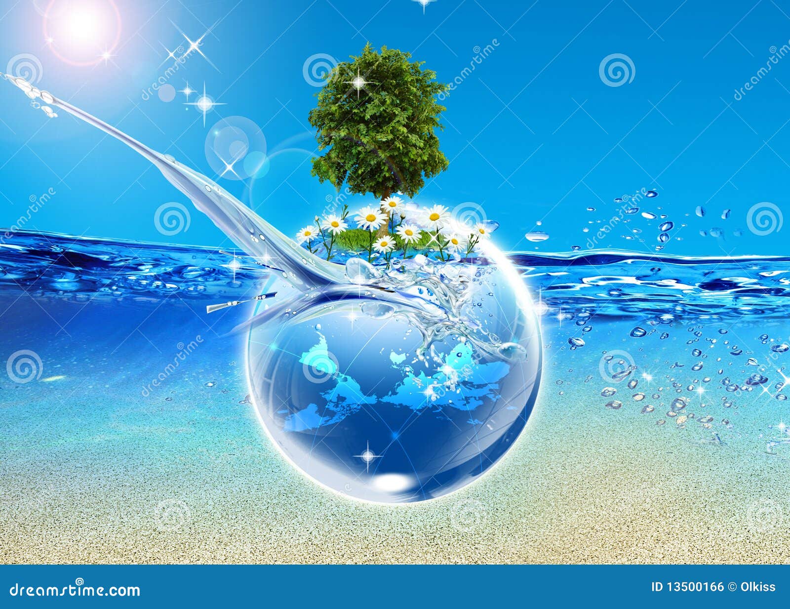 Earth And Tree Royalty-Free Stock Image | CartoonDealer.com #13500166