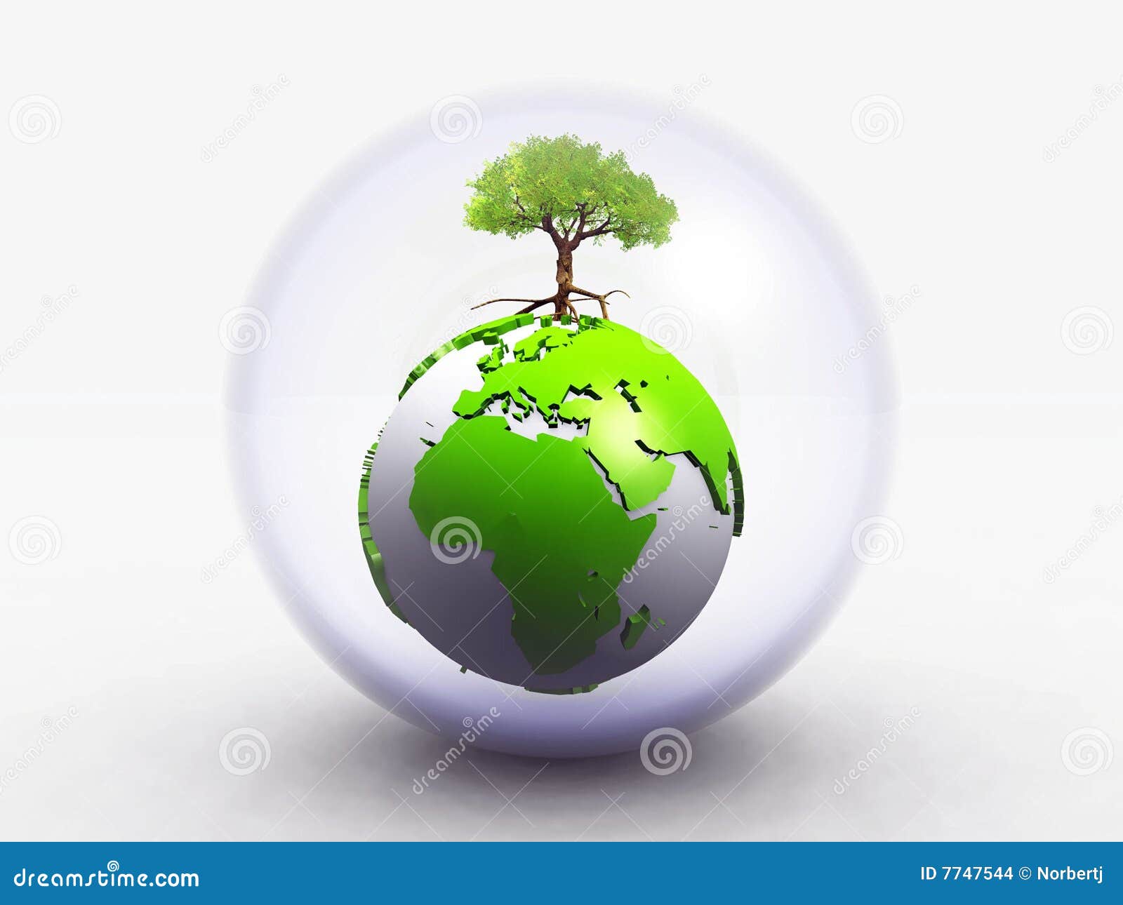 The earth and the tree stock illustration. Illustration of globe - 7747544