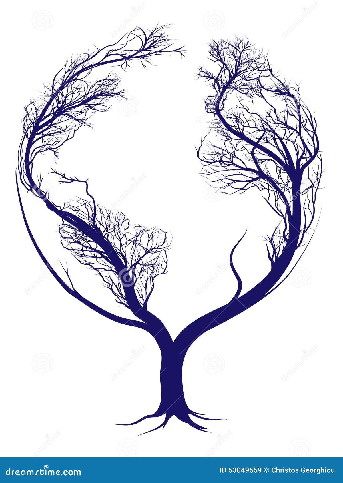 Earth tree stock vector. Illustration of organic, events - 53049559