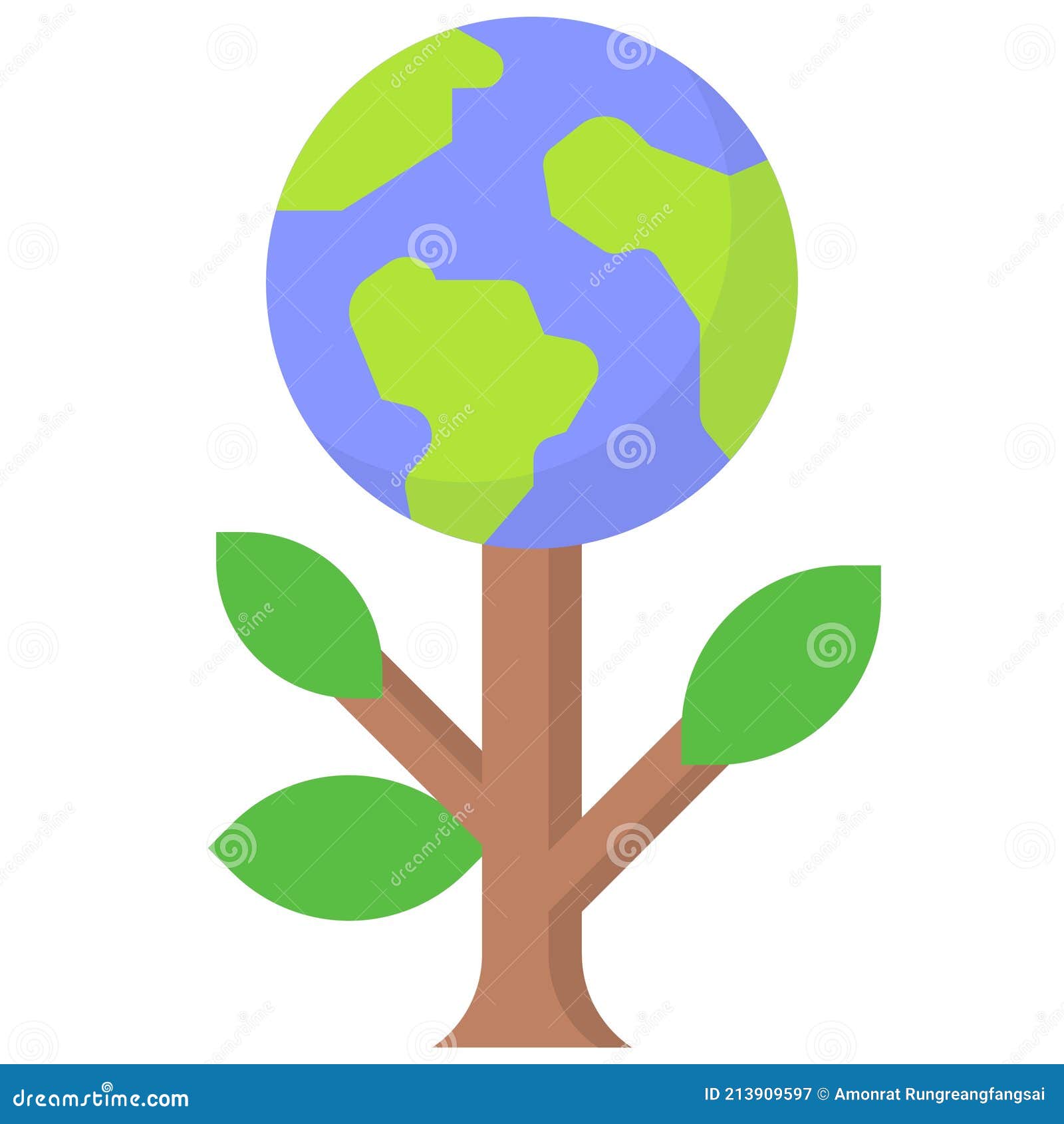 Earth Tree Icon, Earth Day Related Vector Stock Vector - Illustration ...