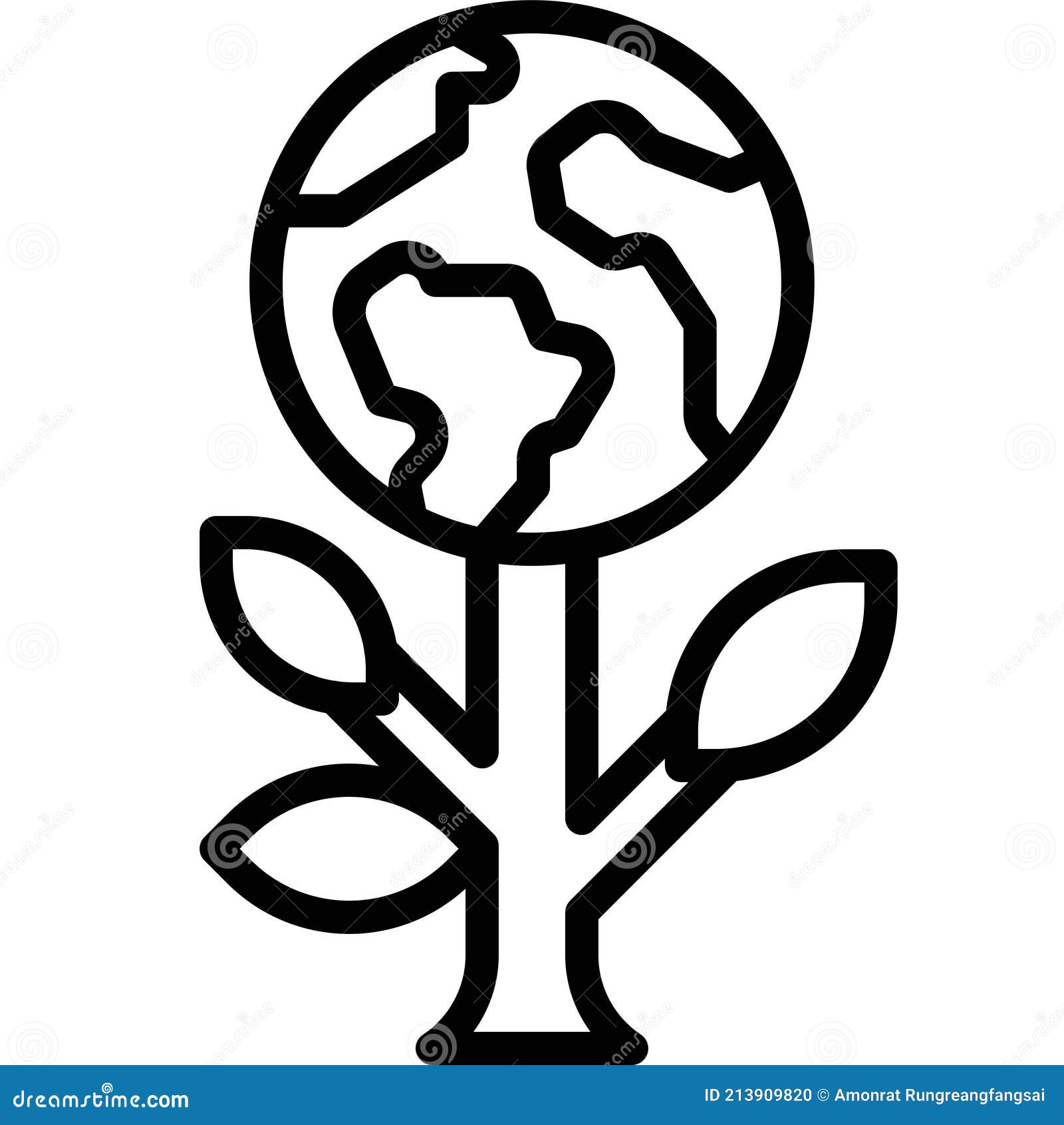 Earth Tree Icon, Earth Day Related Vector Stock Vector - Illustration ...