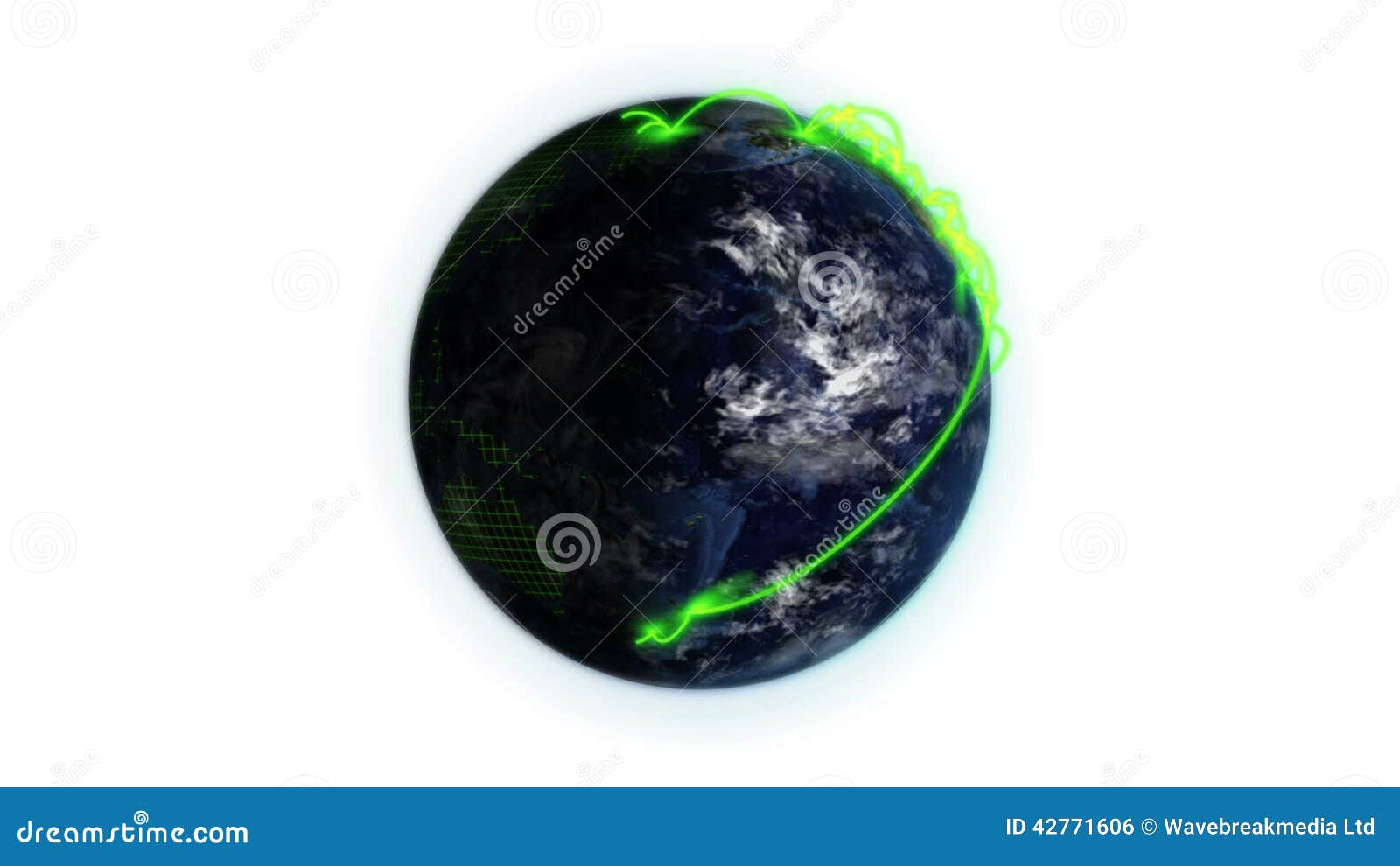 Earth Turning on Itself with Shadow and Grid with Image Courtesy of ...