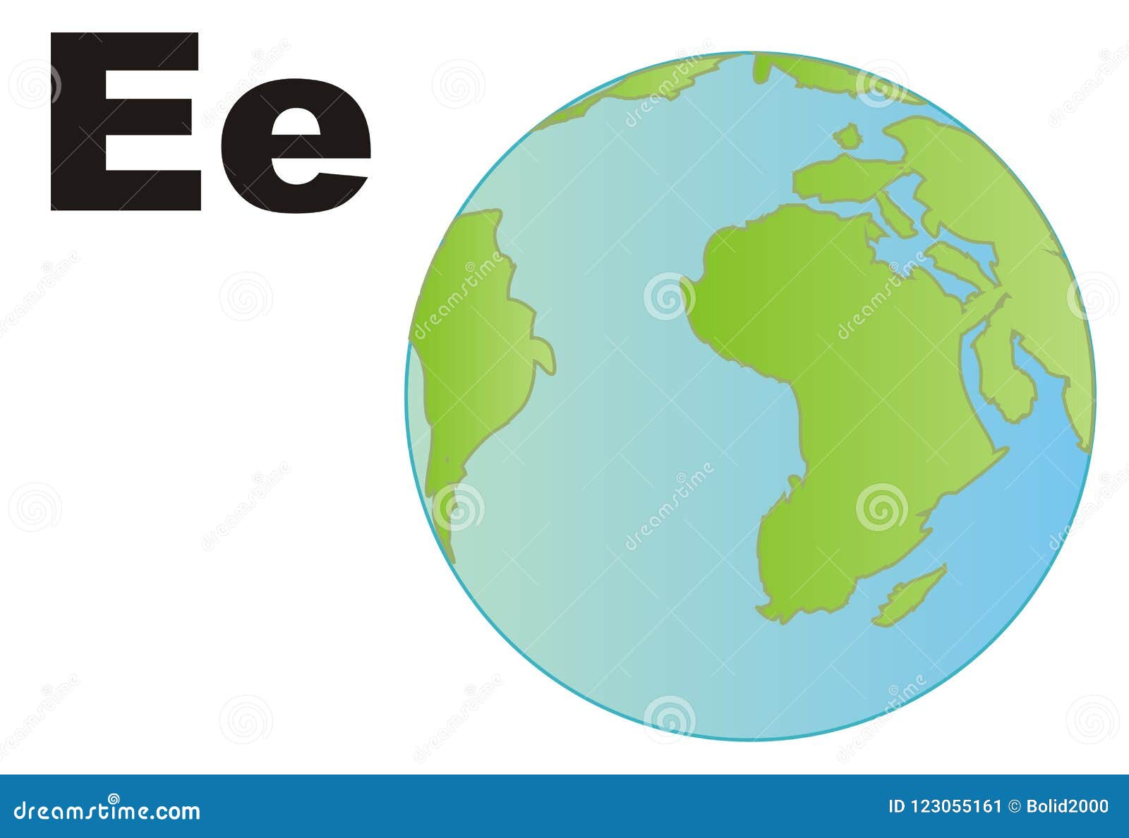 Earth Letters With Green Leaves And Insects Vector Illustration ...