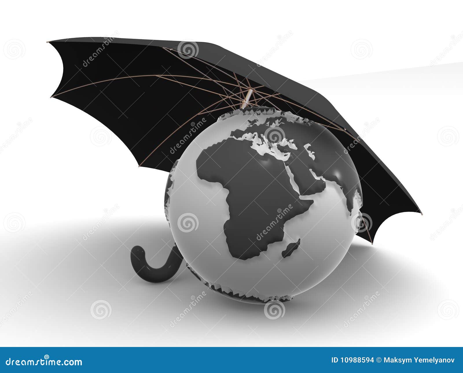 Earth with umbrella stock illustration. Illustration of insurance ...