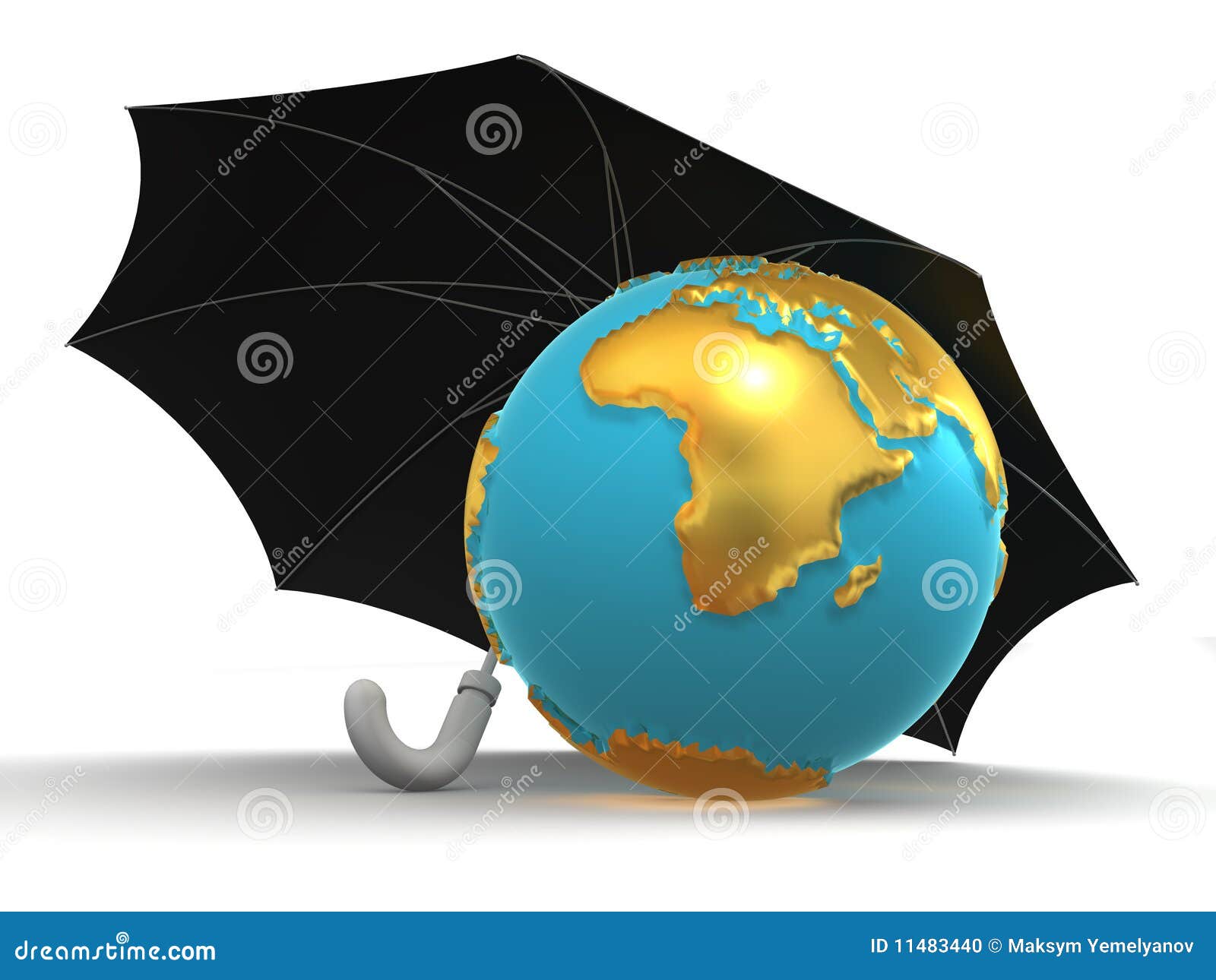 Earth with umbrella stock illustration. Illustration of aura - 11483440