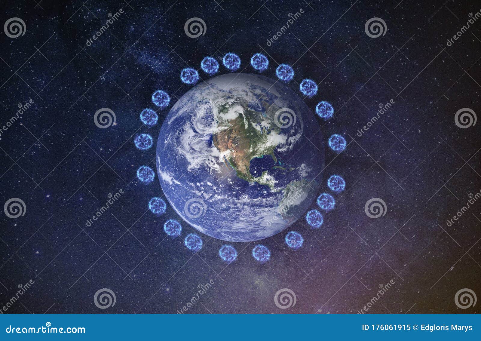 The Earth Under Attack of Deadly Coronavirus Particles Under ...