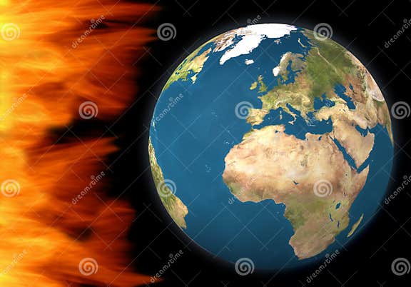 Earth under fire stock image. Image of concept, astronomy - 17135065